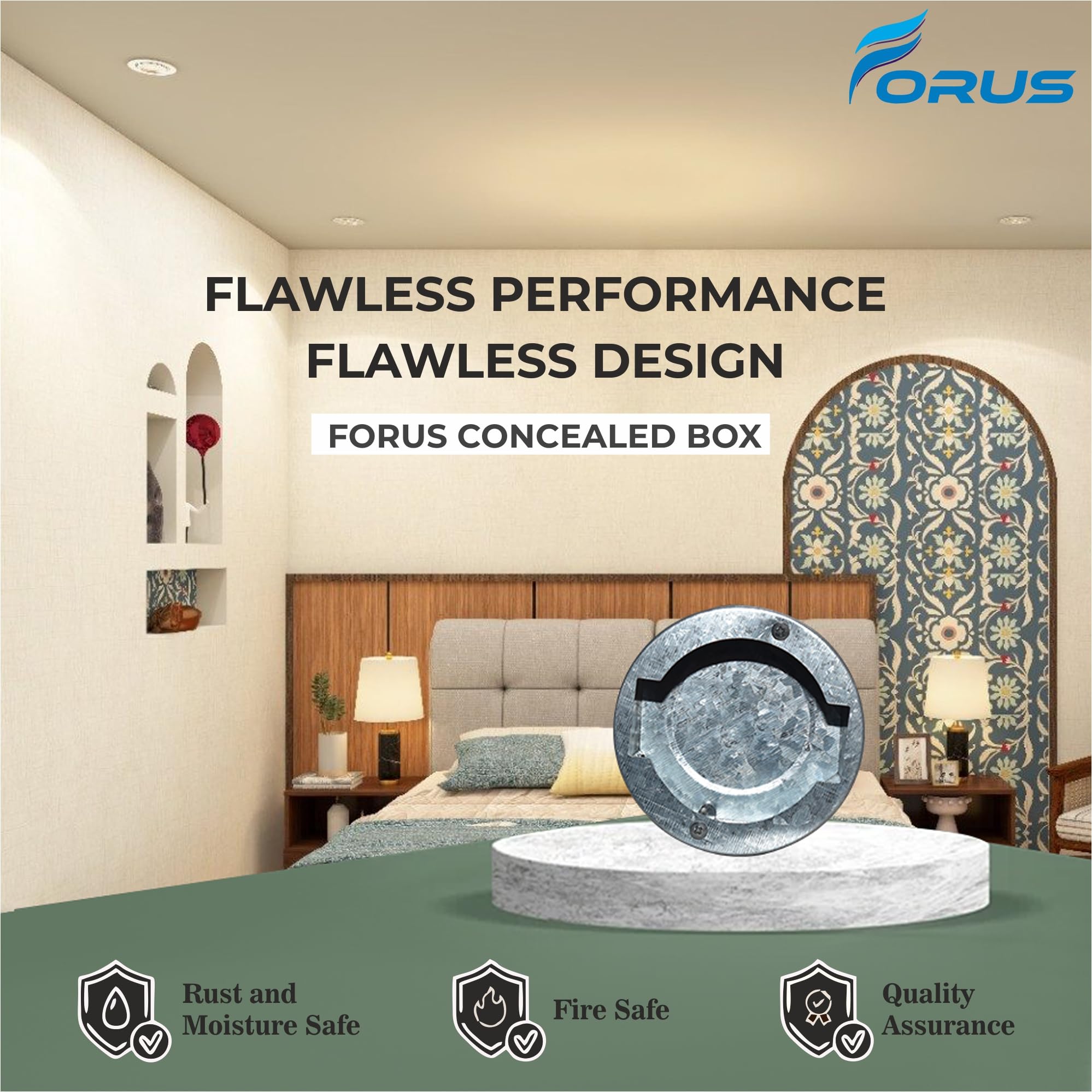 Ceiling Flush Mount Electrical Box RCT221CH Waterproof Pop Up Flush