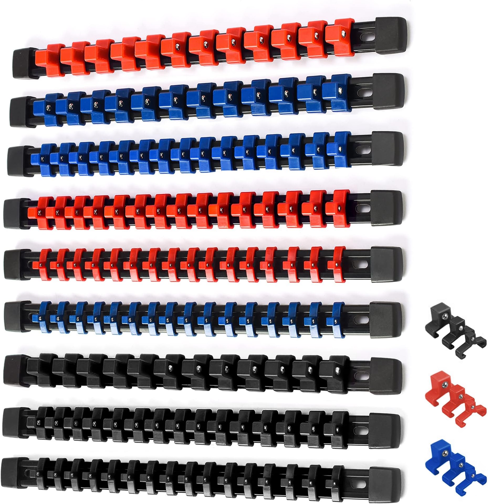 Amazon.com: 6 Piece Socket Organizer Rail with Laser Etched Sizes, 1/4 ...