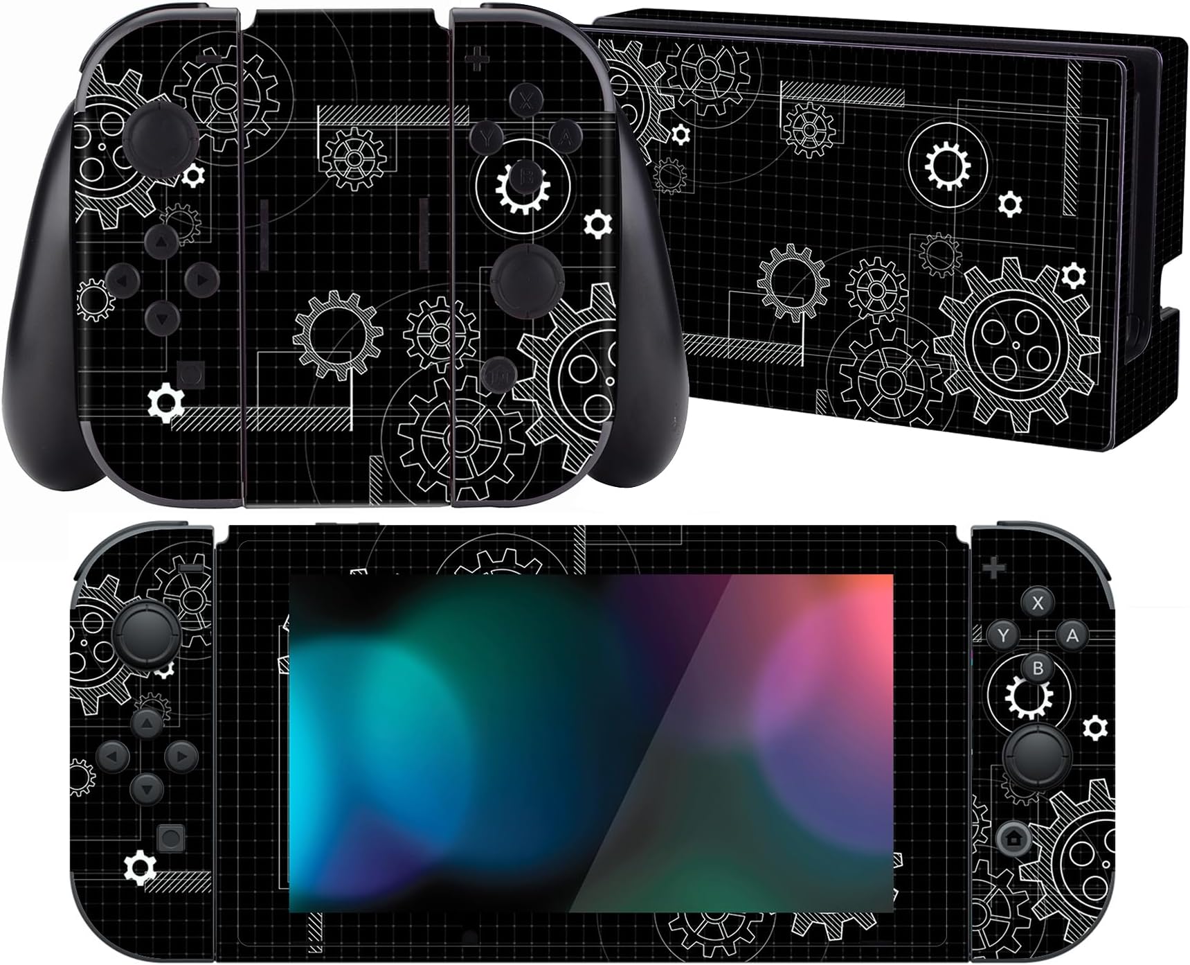 Amazon.com: PlayVital 2 Set Protective Skin Decal for Nintendo Switch ...