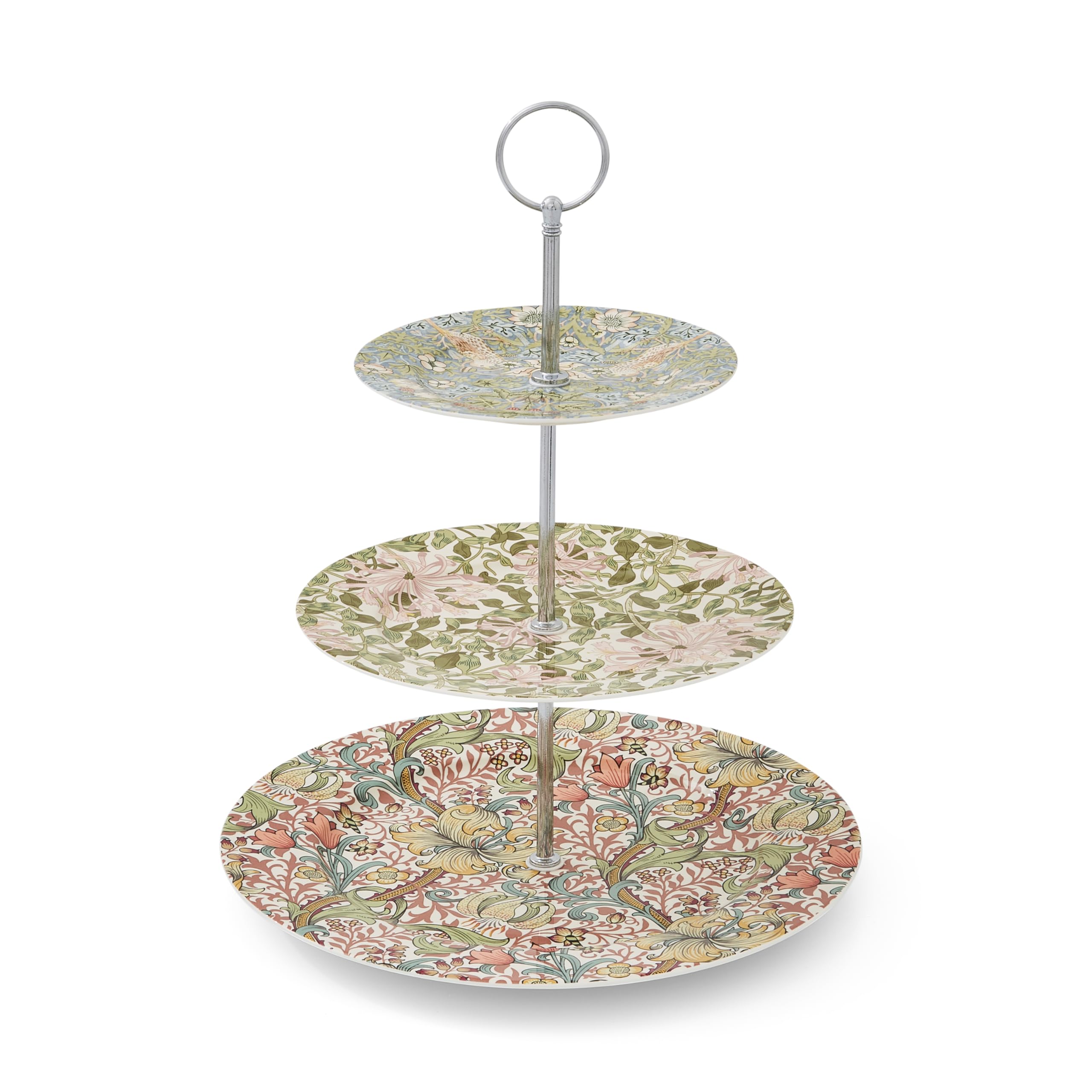 Snapklik.com : Spode Morris & Co 3-Tier Cake Stand