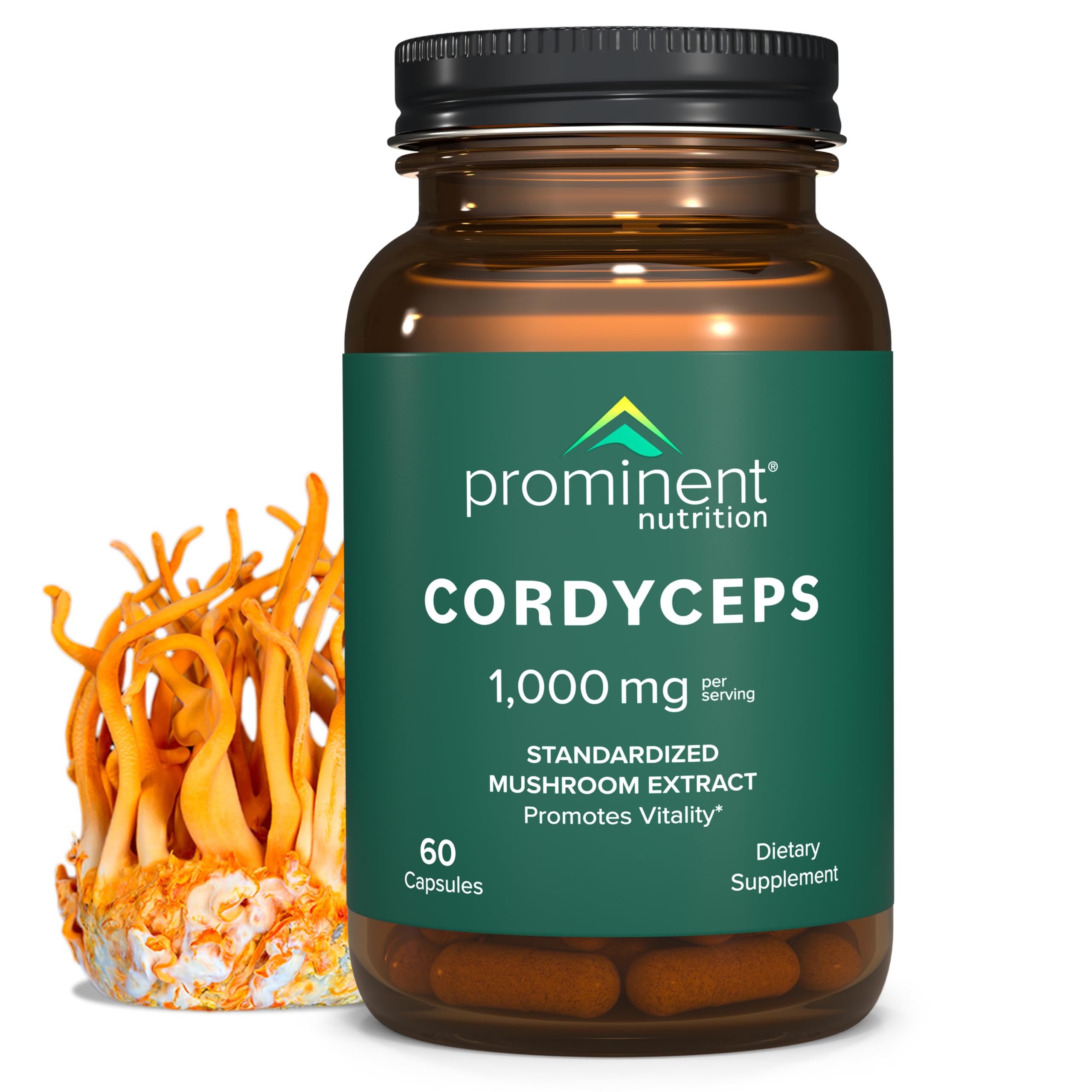 Amazon.com: Prominent Nutrition Cordyceps Mushroom Capsules, Mushroom ...