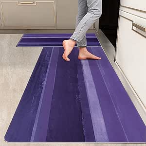 Amazon.com: RYANZA 2 Pieces Kitchen Rugs, Abstract Anti Fatigue Non ...