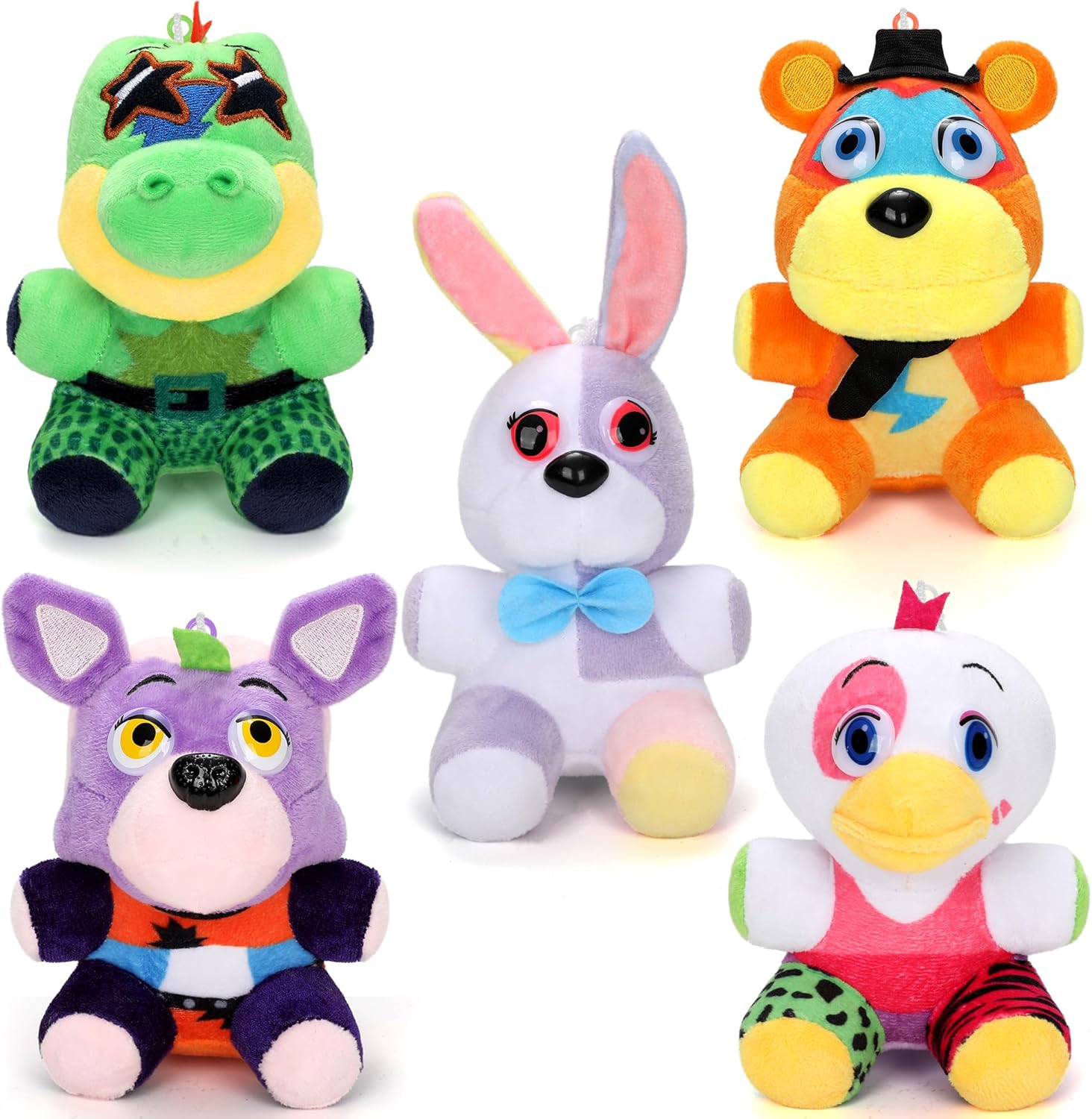 Loswub 5 Pcs Five Nights Freddy's Plushies Set - 6'' Cartoon Plush ...