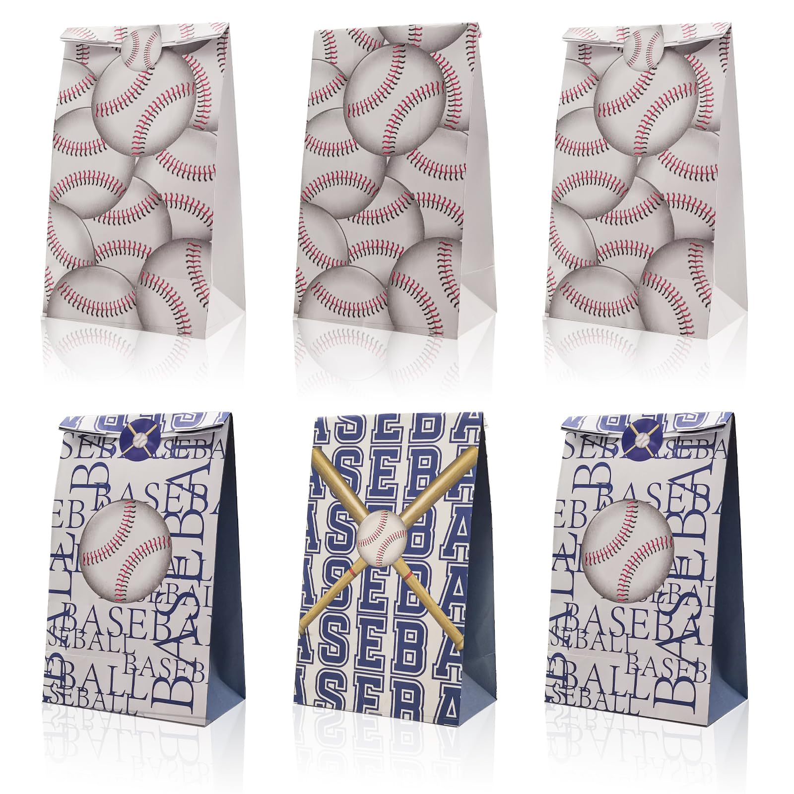 Amazon.com: Baseball Party Favor Gift Bags for Birthday, Housewarming ...