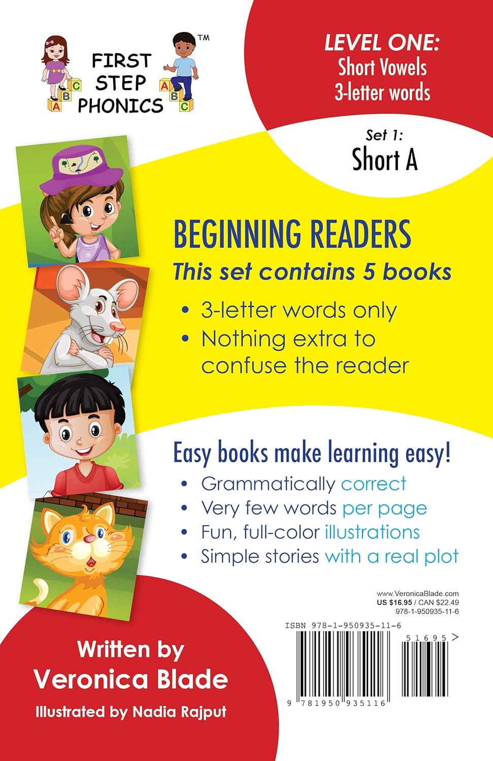 First Step Phonics Level 1, Set 1: Short A (5 book set): Beginning ...