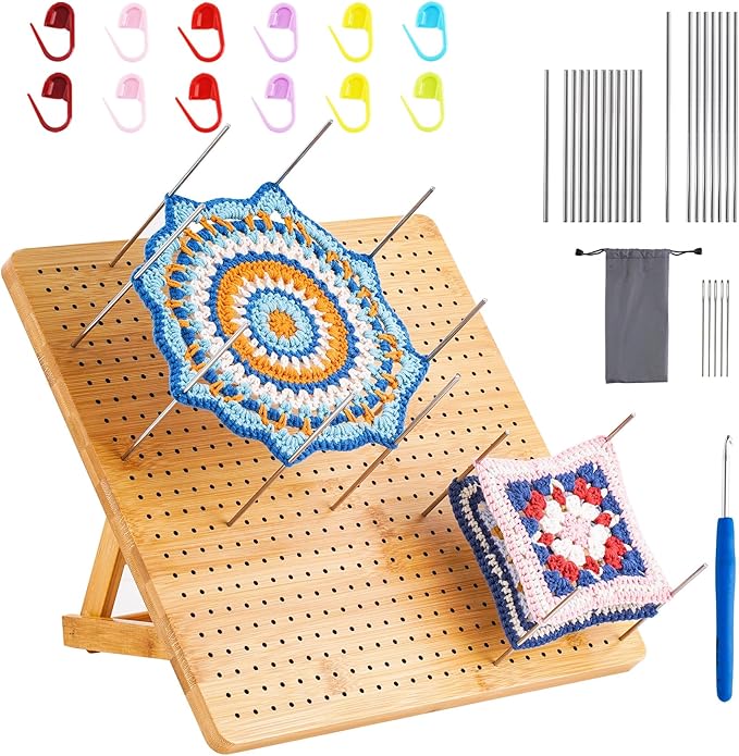 Amazon.com: INST Crochet Blocking Board, 13 Inches Bamboo Blocking ...