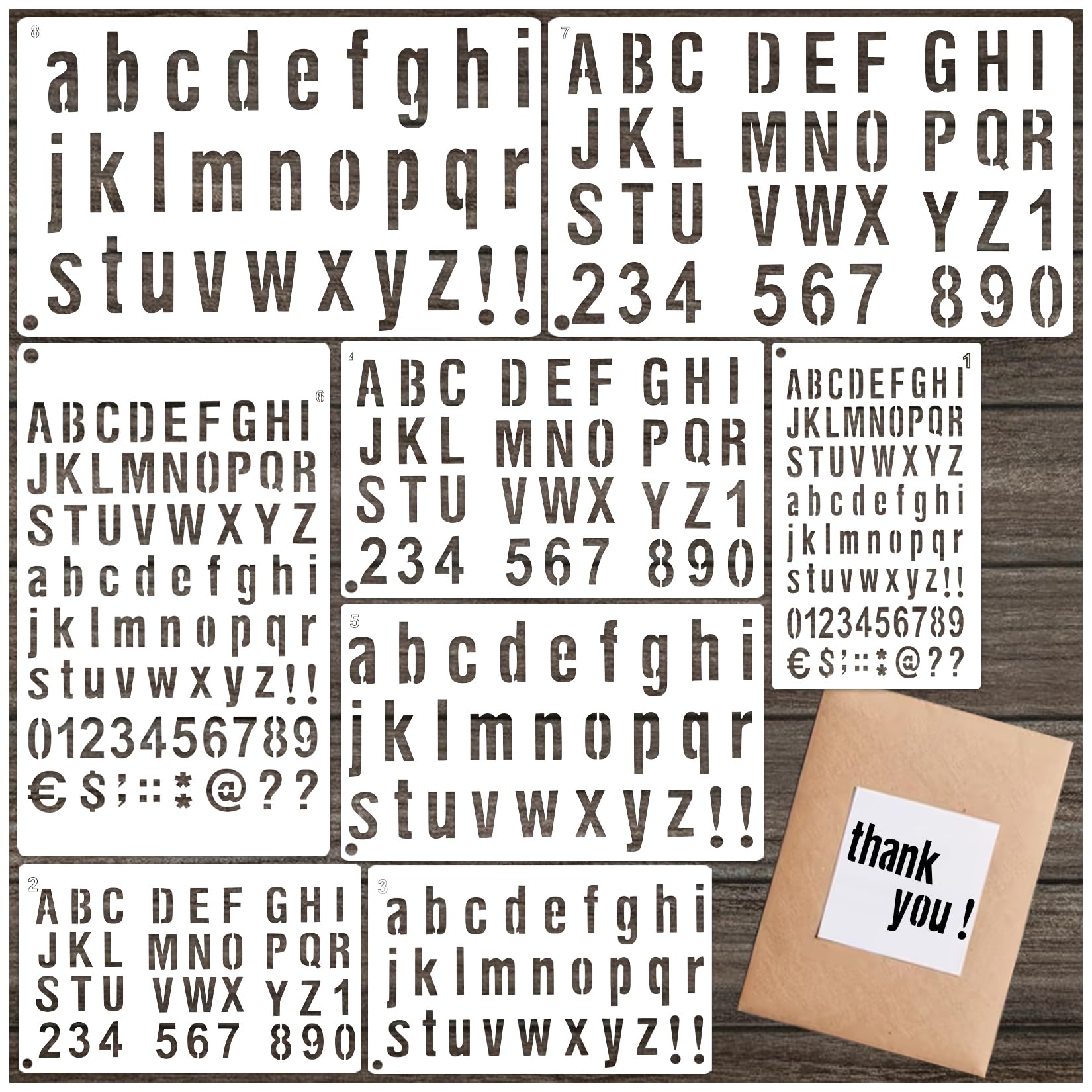 Amazon.com : Letter Stencils for Painting on Wood, Small Alphabet ...