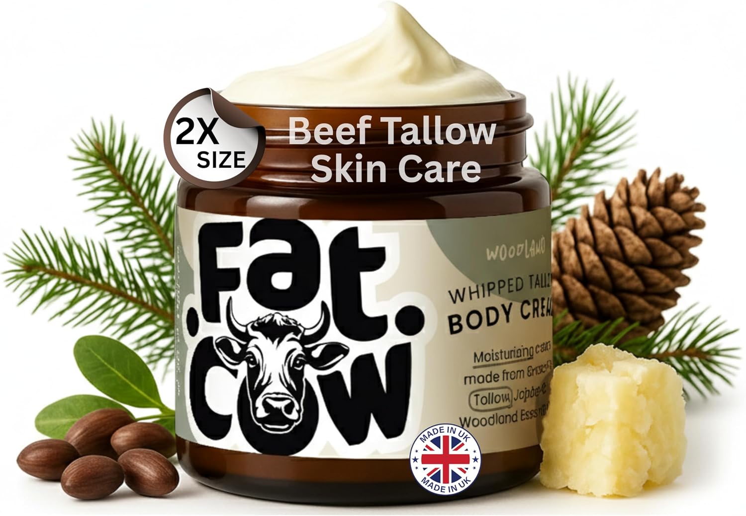 Beef Tallow Skin Care, Beef Tallow Moisturiser, Grass Fed & Whipped ...