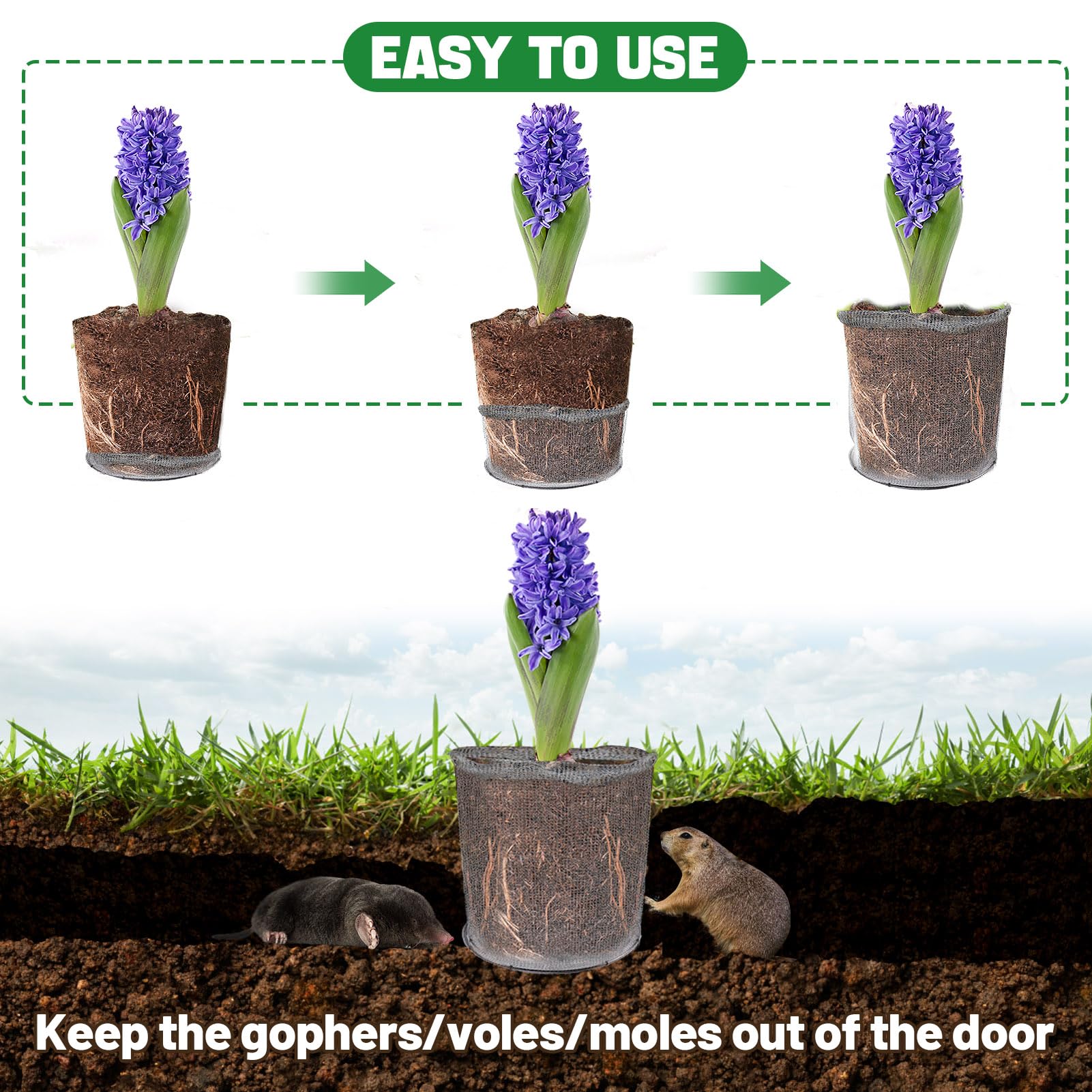 Snapklik.com : Aulock 1 Gallon Plant Root Protector For Gopher Voles Moles