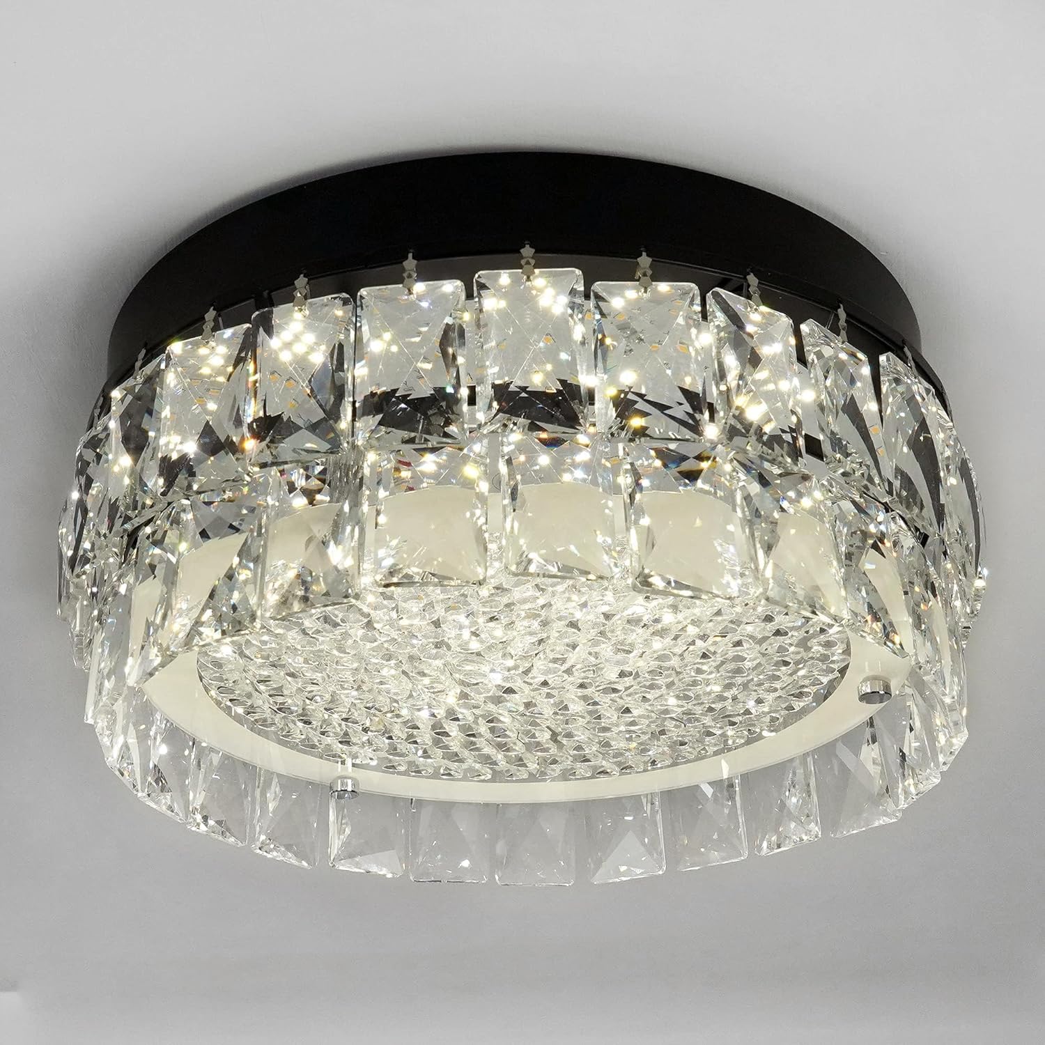 Wvsrbyr Crystal Chandeliers, LED Ceiling Light, Crystal Ceiling Lamp ...