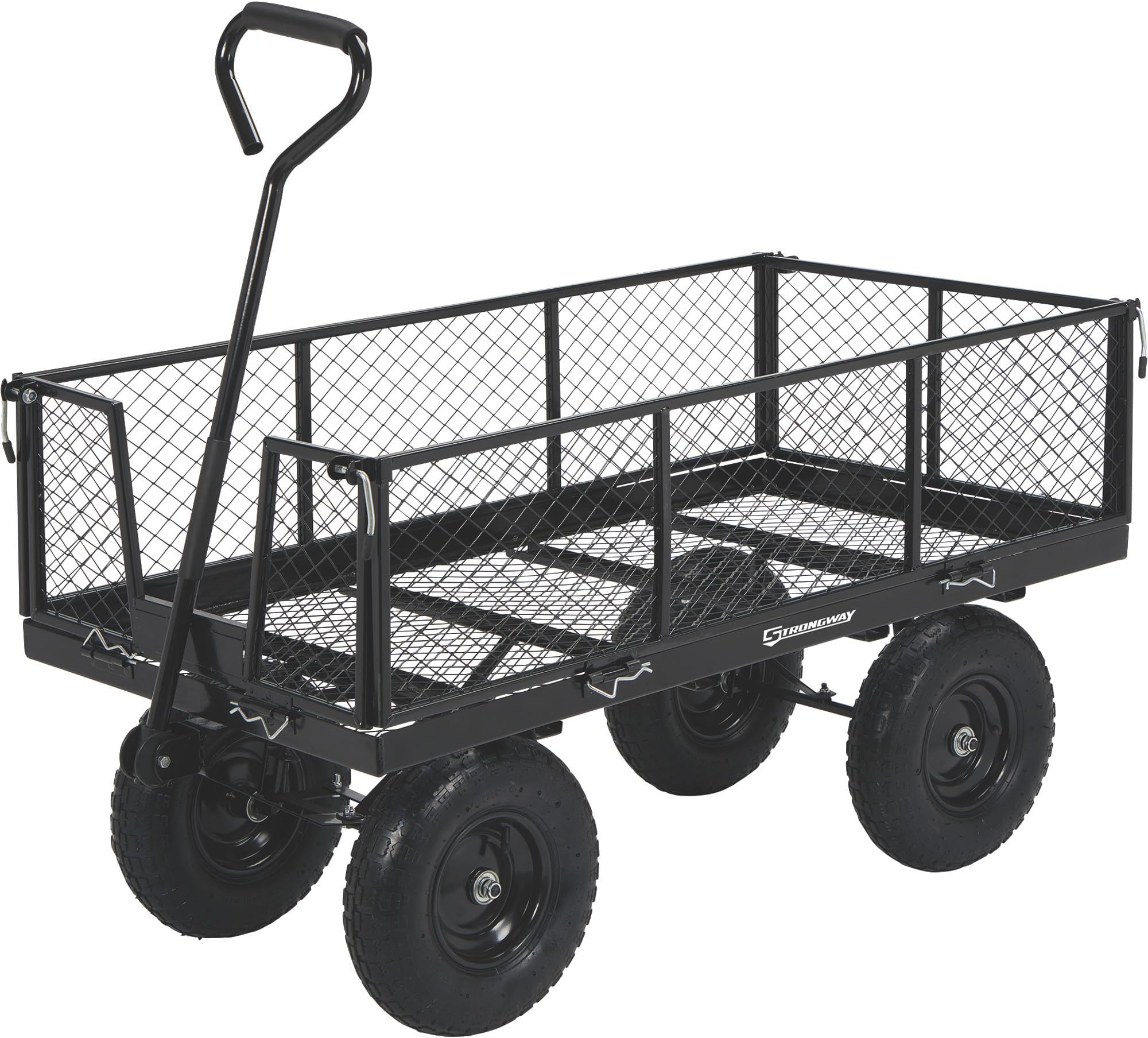 Amazon.com : Strongway Steel Yard Cart Jumbo Garden Wagon with ...