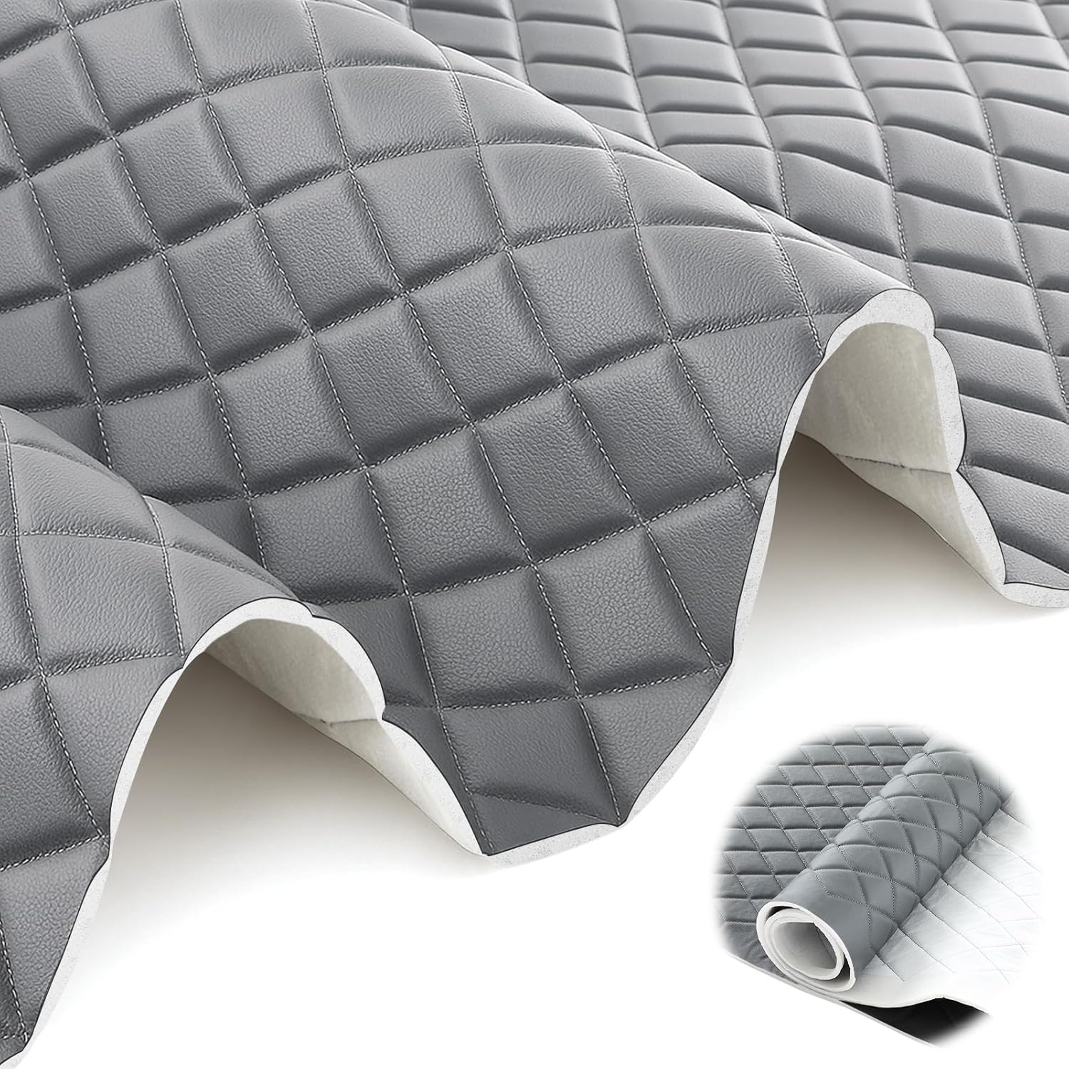 Amazon.com: SmoothNovelty 1.1 Yards Diamond Quilted Vinyl Headliner ...