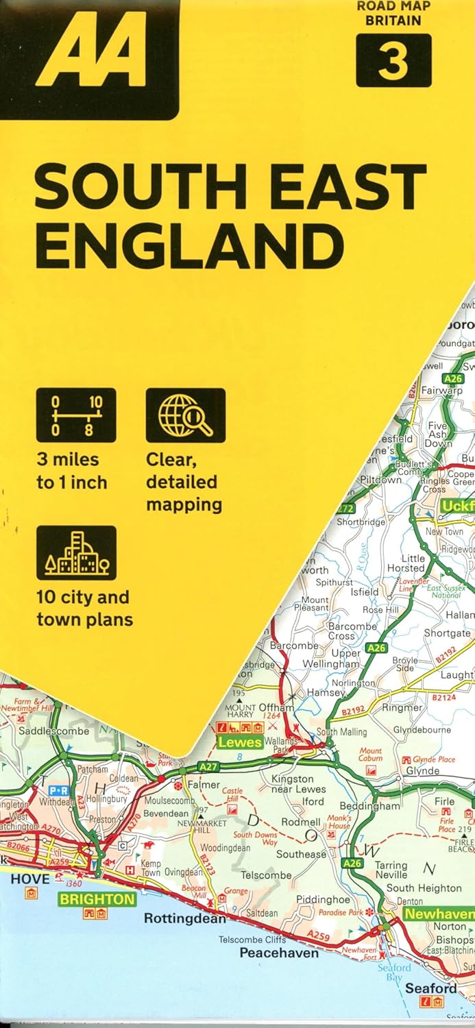Road Map South East England (AA Road Map Series 3) (AA Road Map Britain ...
