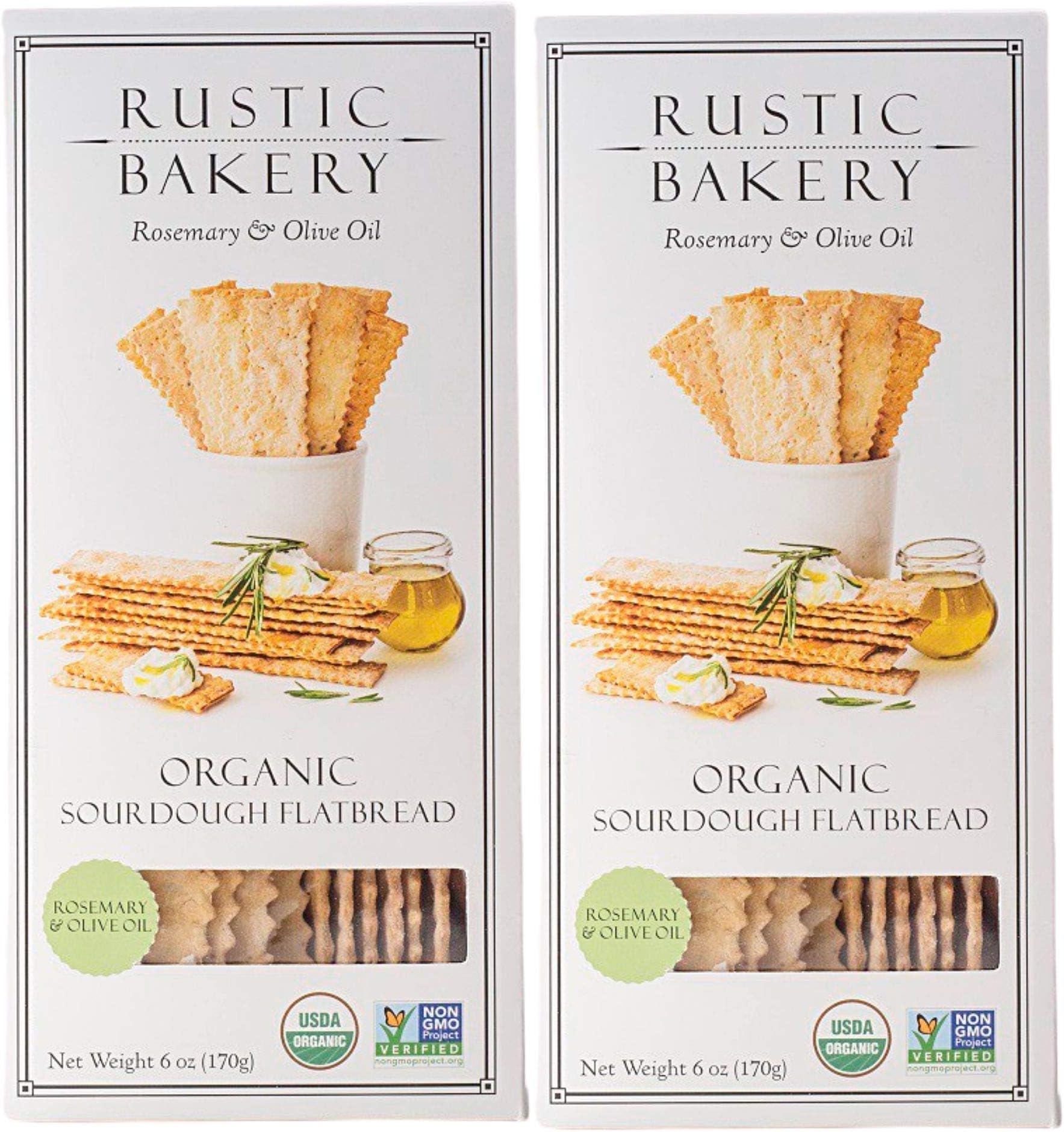 Amazon.com: Rustic Bakery Gourmet Handmade Flatbread Rosemary & Olive ...