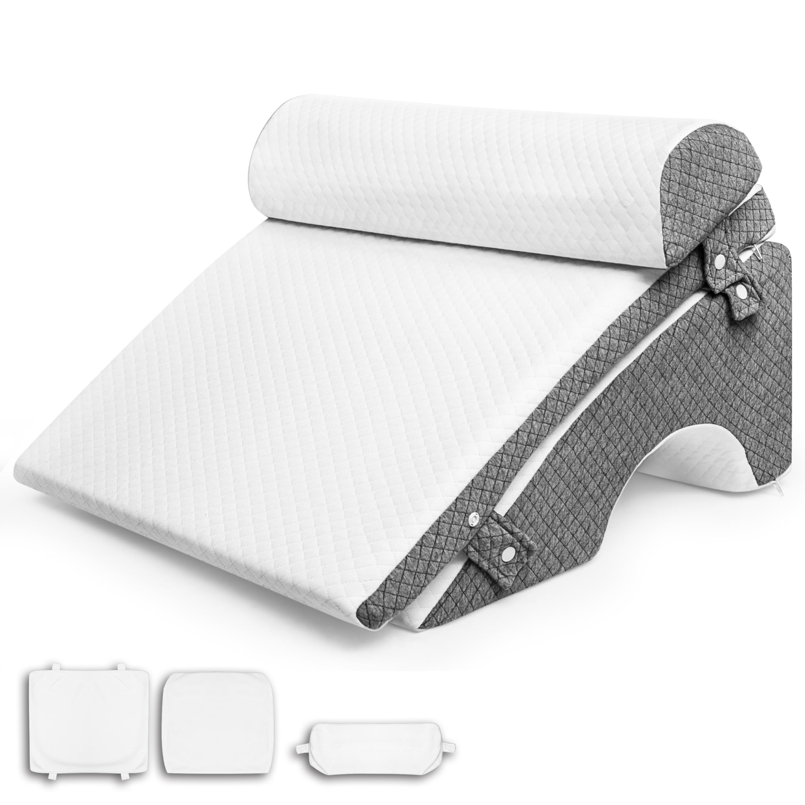 Amazon.com: Rayli 12-inch Adjustable Wedge Pillow for Back Pain Relief ...