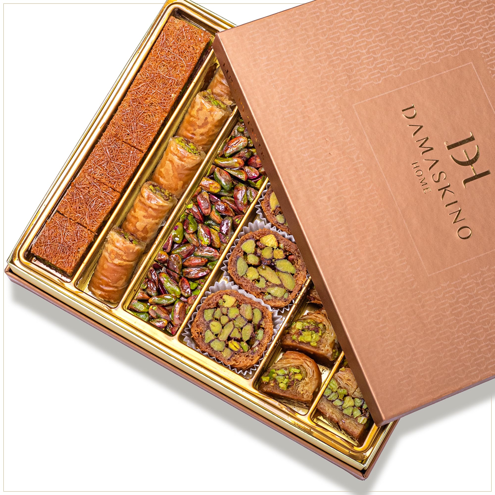 Amazon.com: Damaskino Home Assorted Baklava Gift Box 1.2lbs – 33 Pieces ...