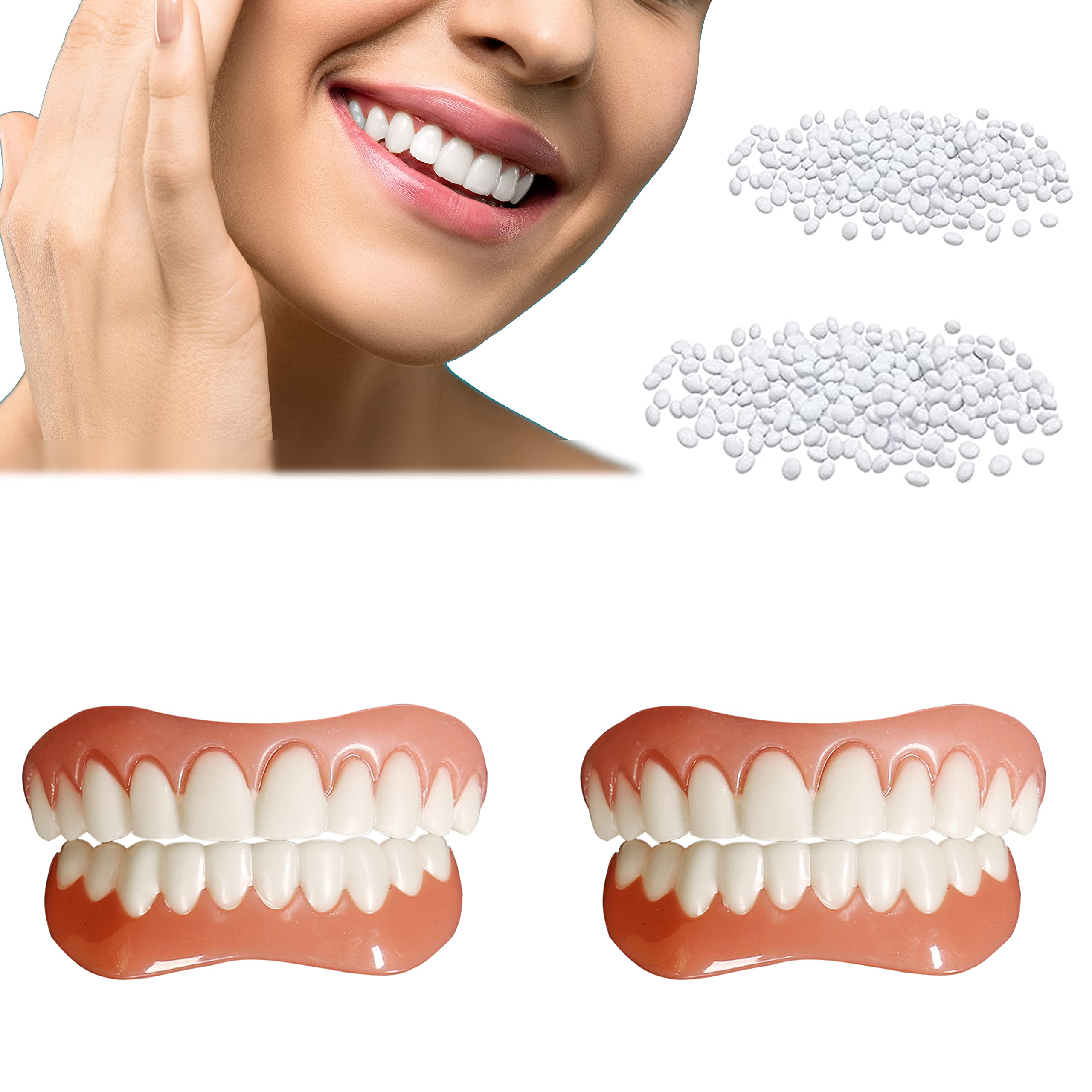 Buy Fake Teeth,Tooth Replacement Kit, DIY Teeth Whitening for Braces ...