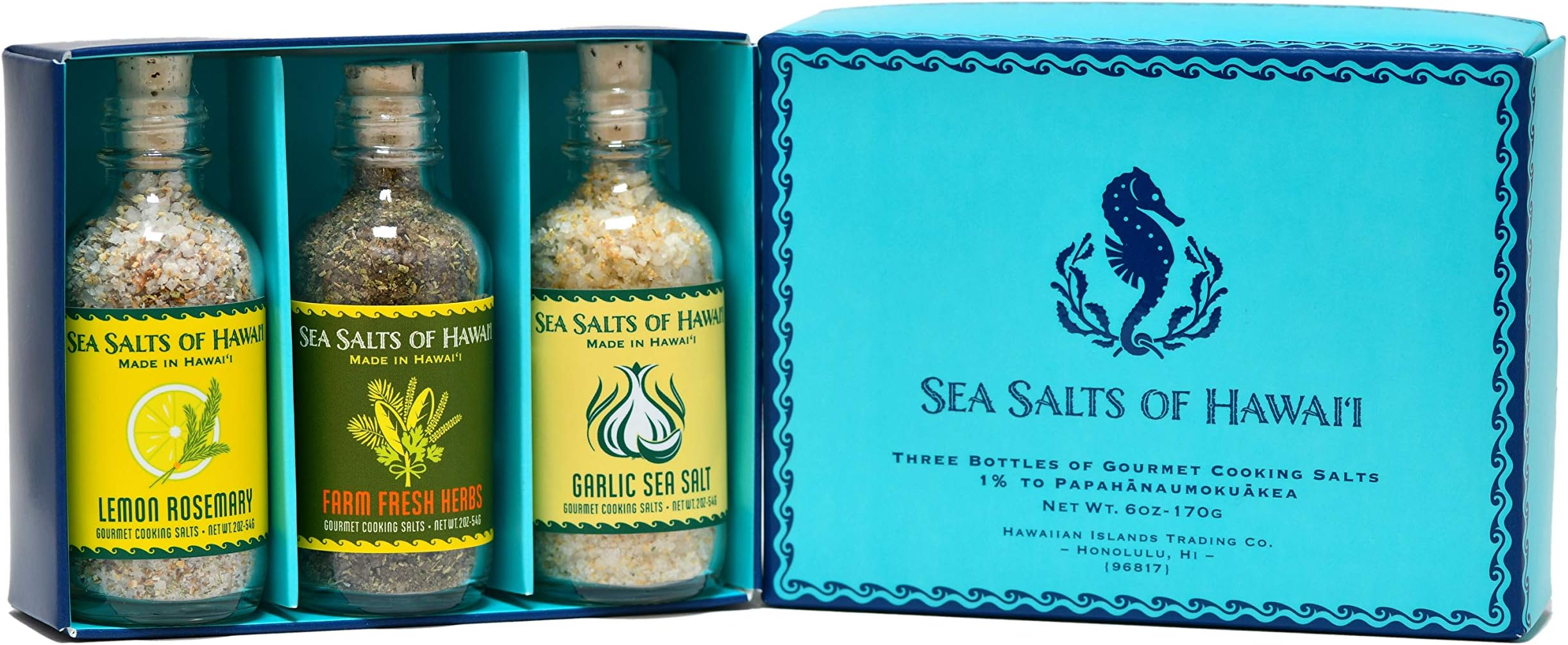 Amazon.com : Sea Salts of Hawaii Sea Salt Sampler Box - 3 Count 2oz ...