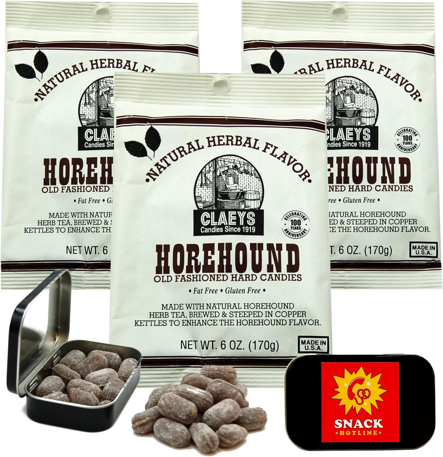 Amazon.com : Claeys Horehound Hard Candy, 6 oz (Pack of 3) : Grocery ...