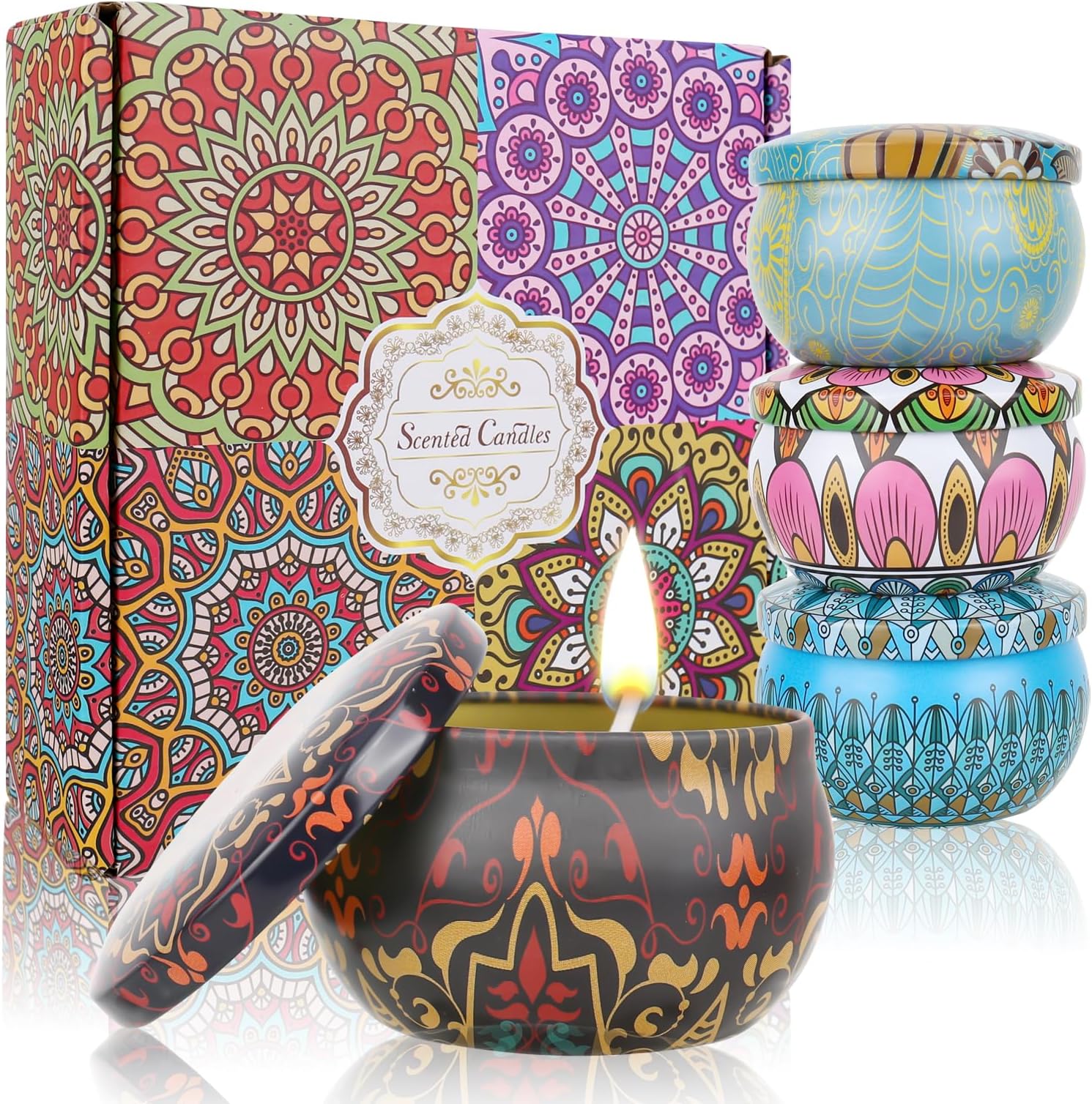 ‎CTDMJ Scented Candles Gifts for Women 4 Packs Fragrances Candles Gifts ...