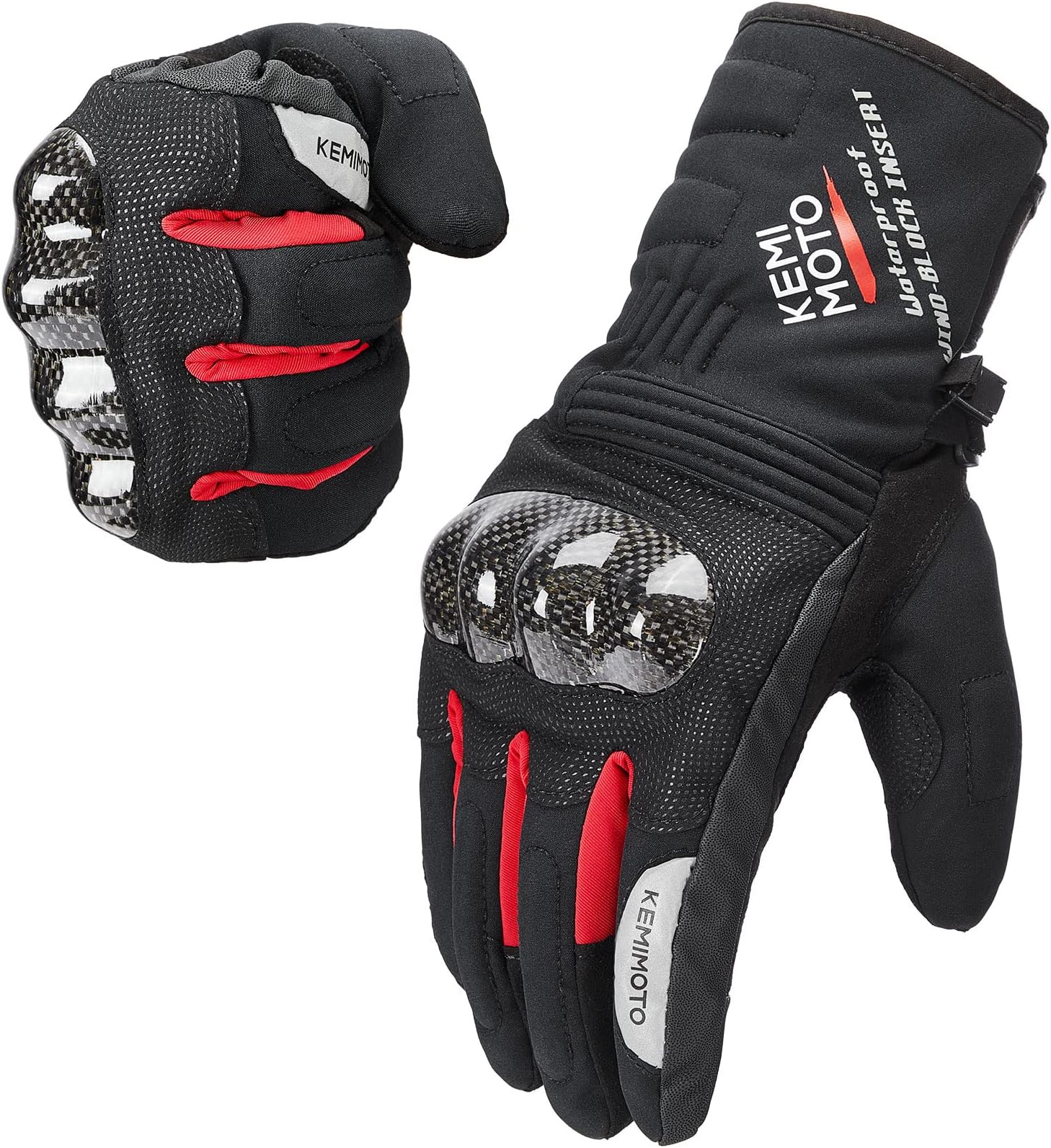 Amazon.com: KEMIMOTO Winter Motorcycle Gloves Men Women Waterproof ...