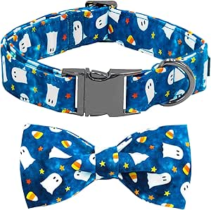 Amazon.com : Bobo Rainbow Halloween Dog Collar, Ghost Print Adjustable ...