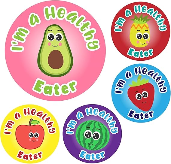 144 I'm a Healthy Eater Stickers For Children, Teachers & Parents ...