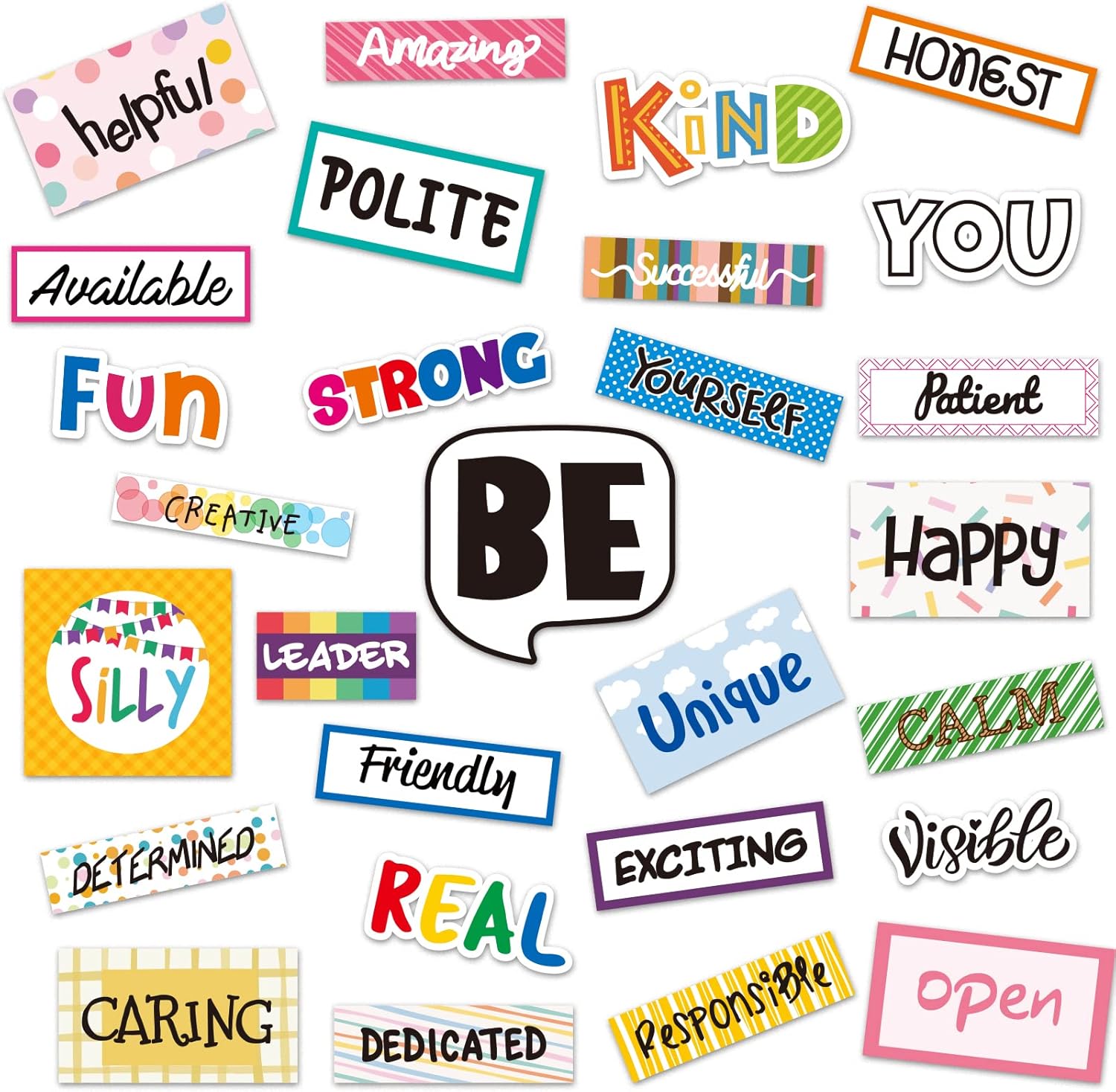 Amazon.com : Motivational Classroom Cutouts Inspirational Quotes ...