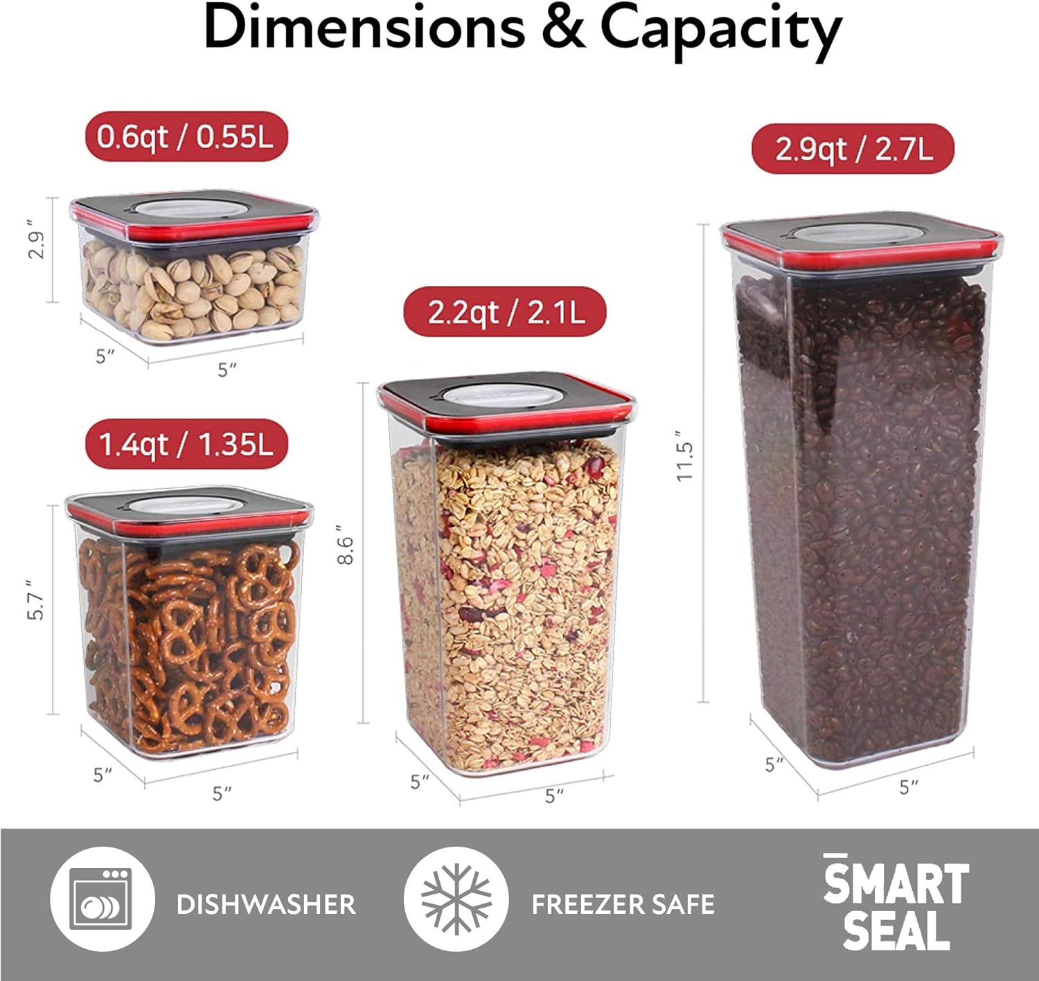 Buy Neoflam Smart Seal 8pc Patent Airtight Kitchen Pantry Canister ...