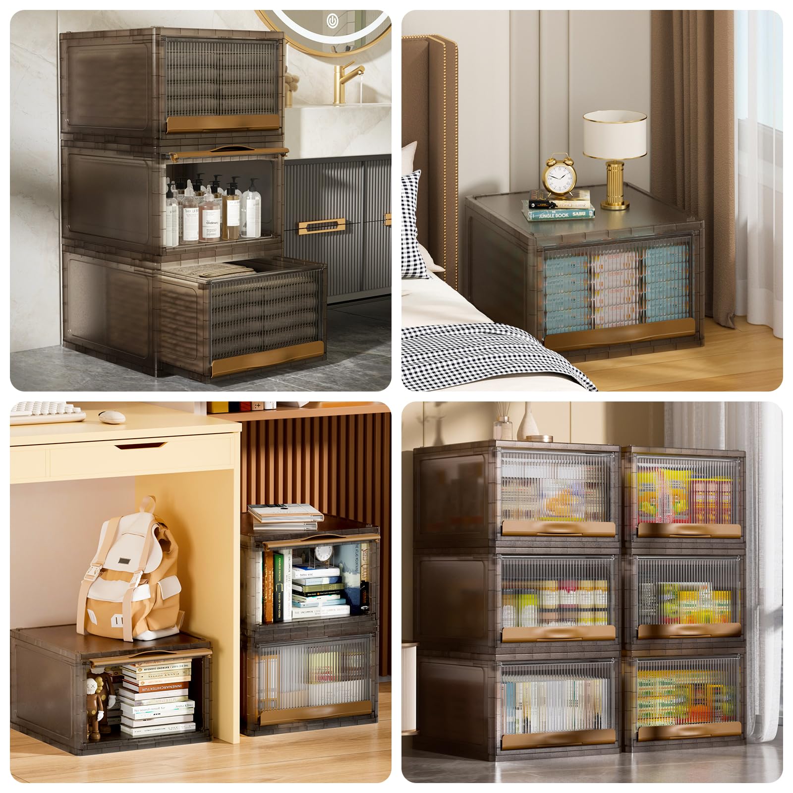 Snapklik.com : Bathroom Organizer, HAIXIN Storage Drawers, Stackable ...