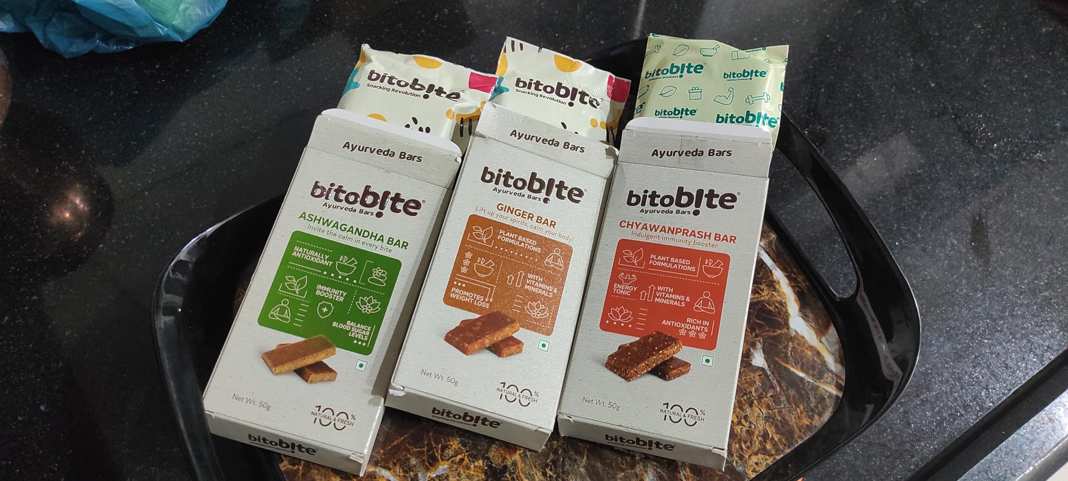 BitoBite Pack of 3 Ayurveda Snack Bars - Chyawanprash Bar/Ashwagandha ...
