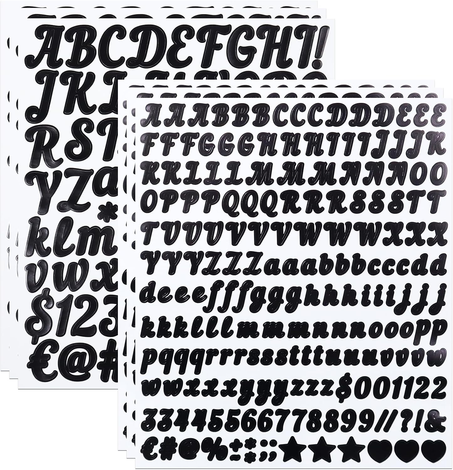 YIKTUNQ 864 Pieces Letter Number Stickers, 0.5 1 Inch Self-Adhesive ...