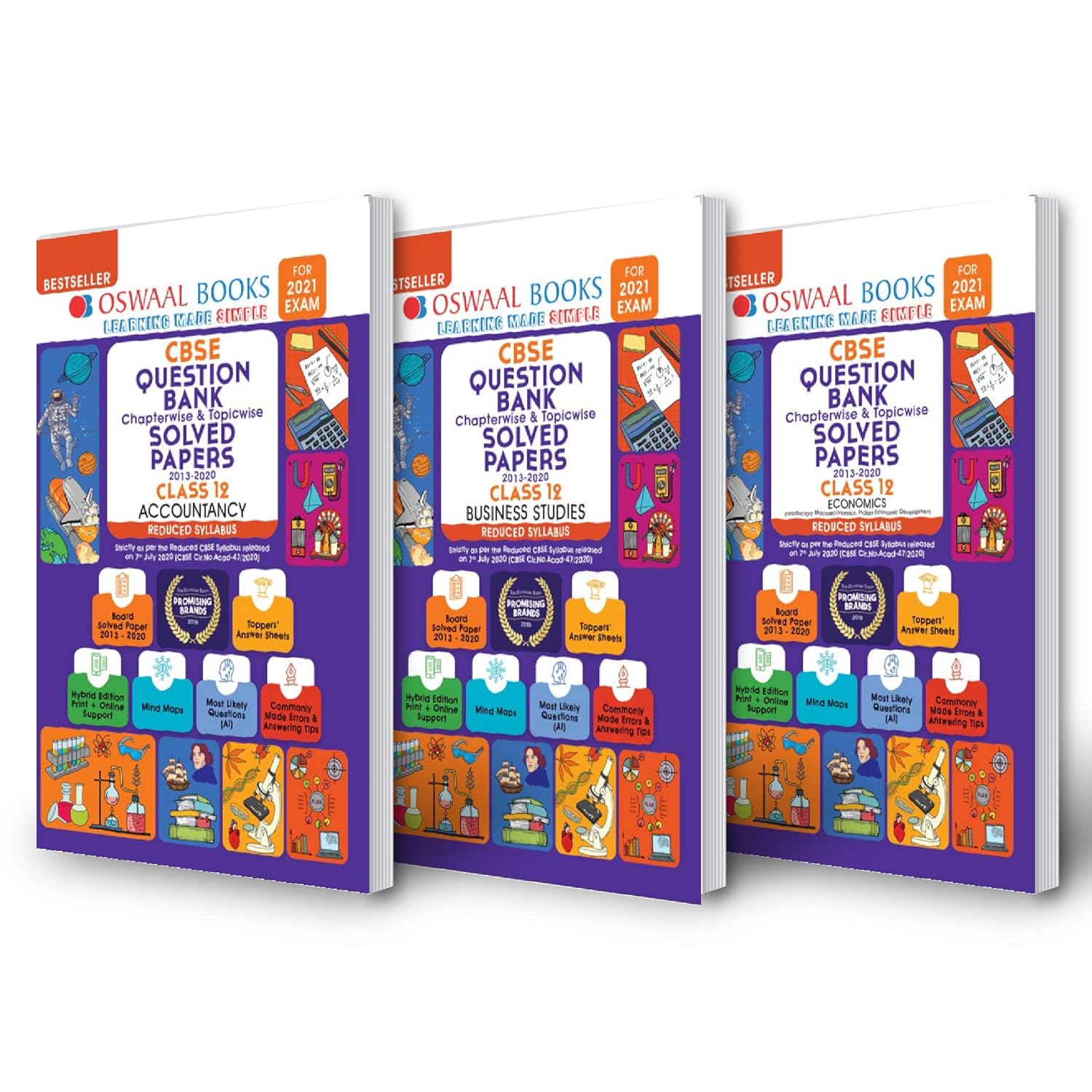 Oswaal CBSE Question Bank Class 12 (Set of 3 Books) Business Studies ...