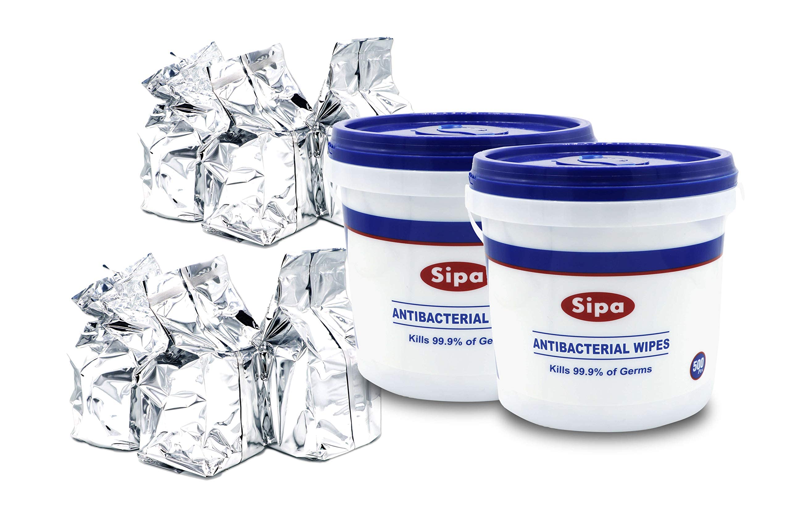 Snapklik.com : SIPA Hand Sanitizing Wipes 500 WIPES/BUCKET Will Refills