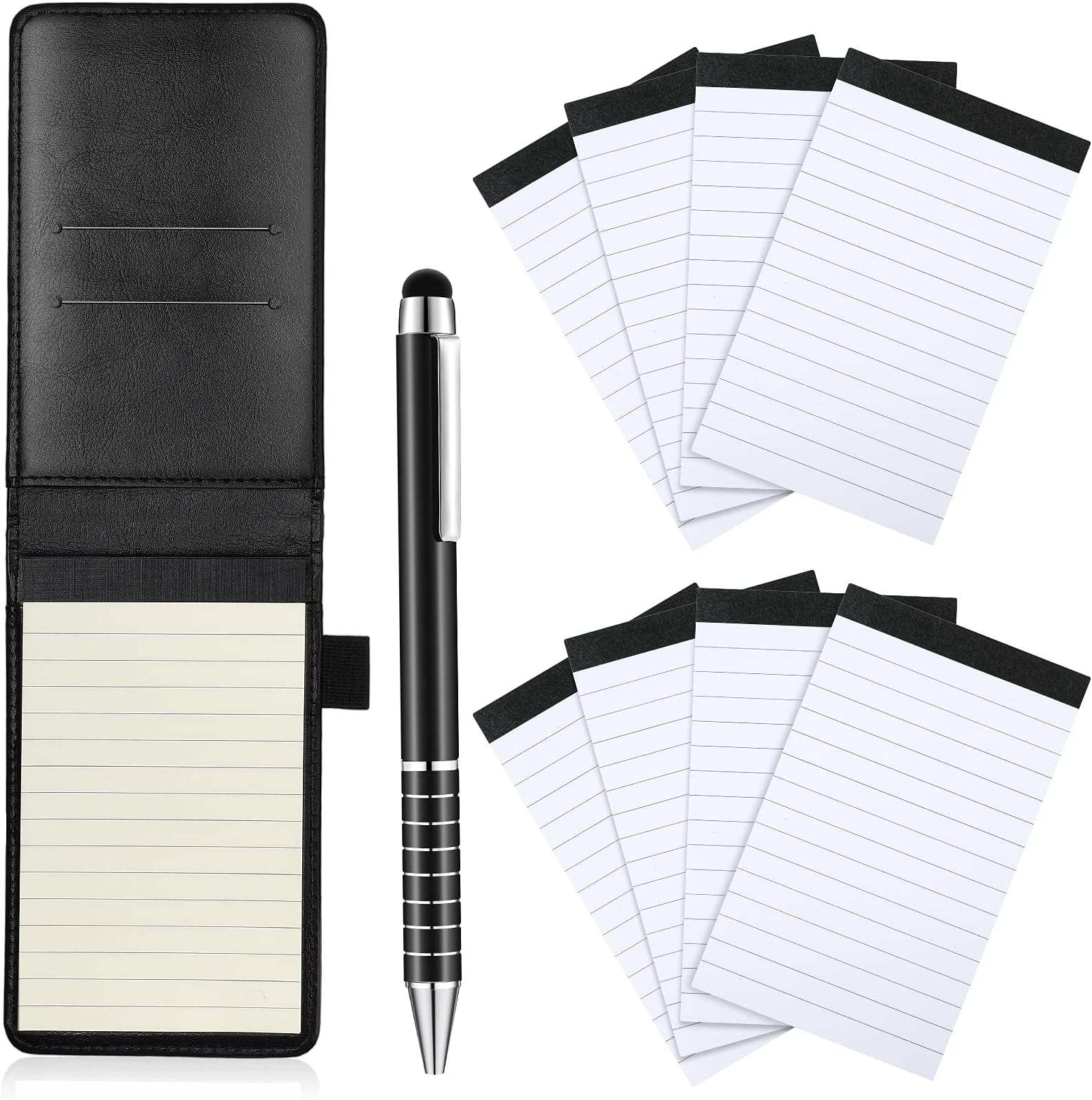 Amazon.com : TUCKMER Mini Notepad Holder Set - 4x6 Pocket Memo Pads ...