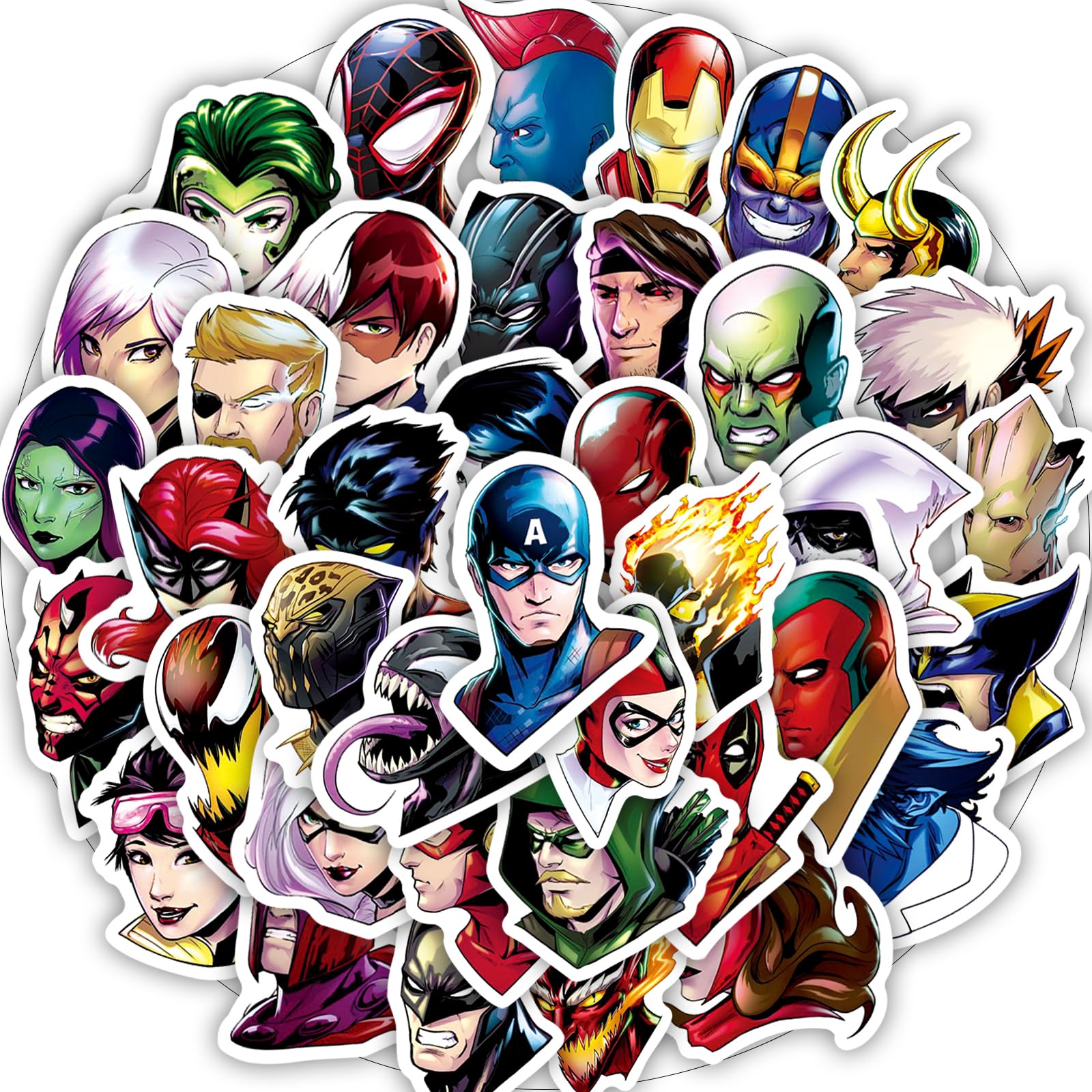 Amazon.com: 50Pcs Teens Super Hero Stickers for Water Bottles Vinyl ...