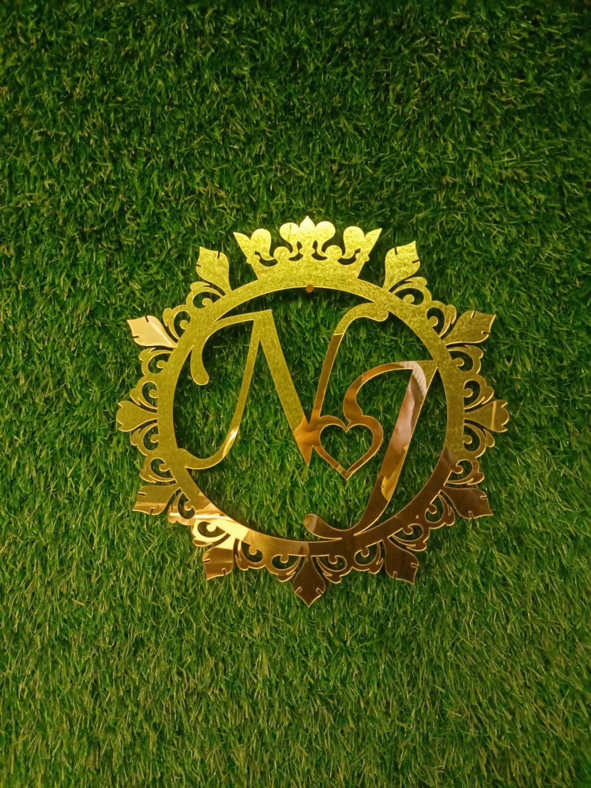 RAKTABEEJM Unique Gold Acrylic Couple Initials Customized Gift | Best ...