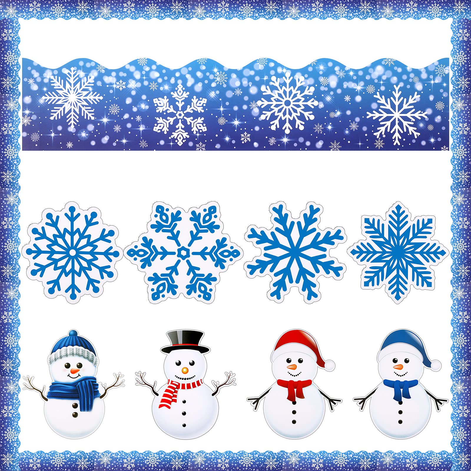 Colorful Snowflake Borders