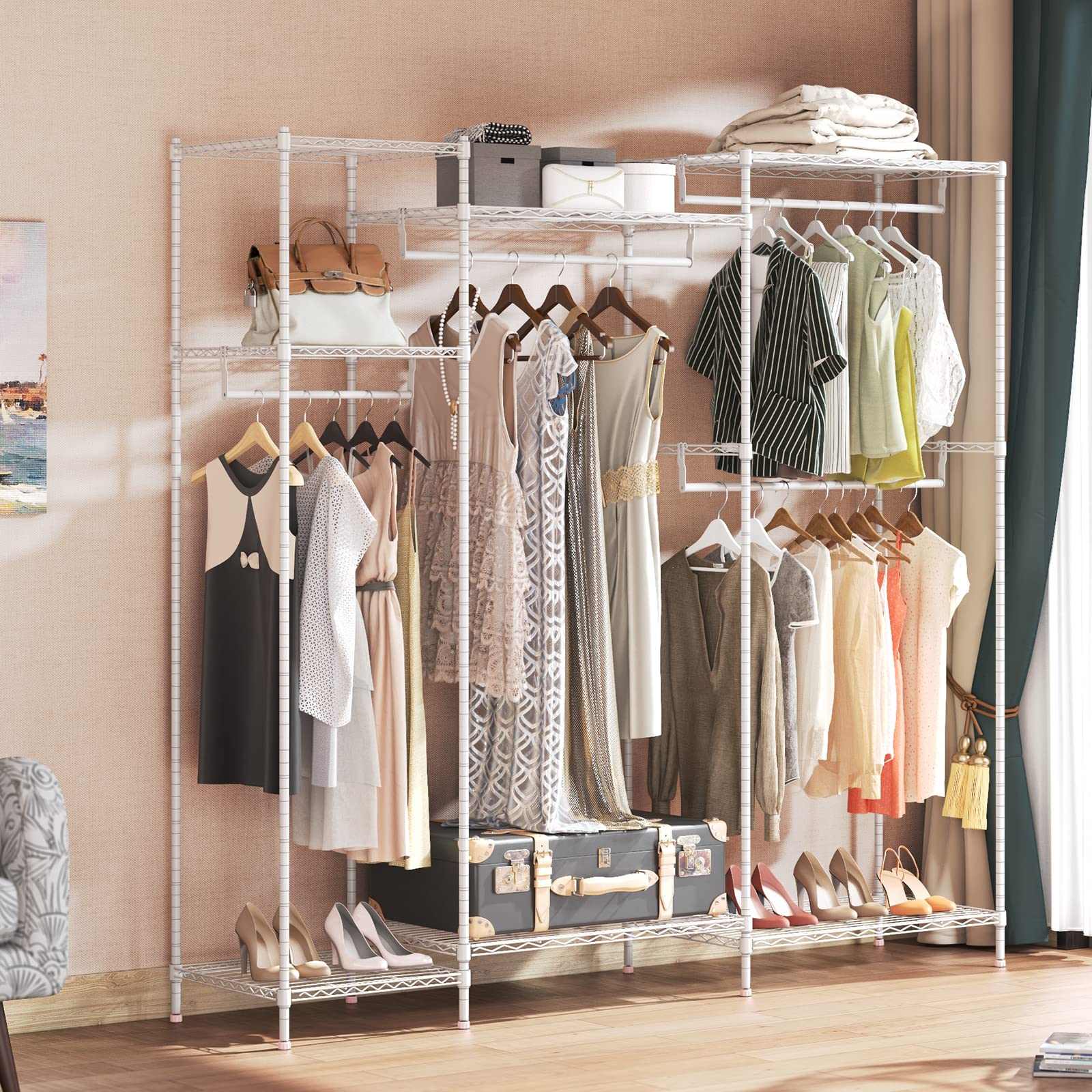 VIPEK V6 Wire Garment Rack 5 Tiers Heavy Duty Clothes Rack for Hanging ...