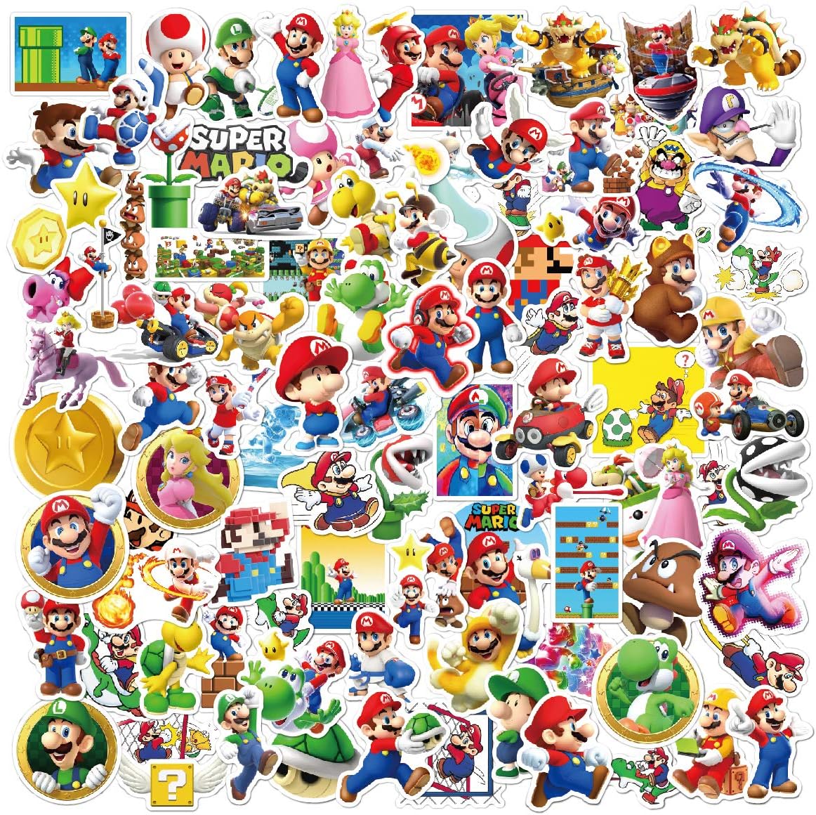 Amazon.com: Super Smash Bros Laptop Stickers for Teens Kids, Cute ...