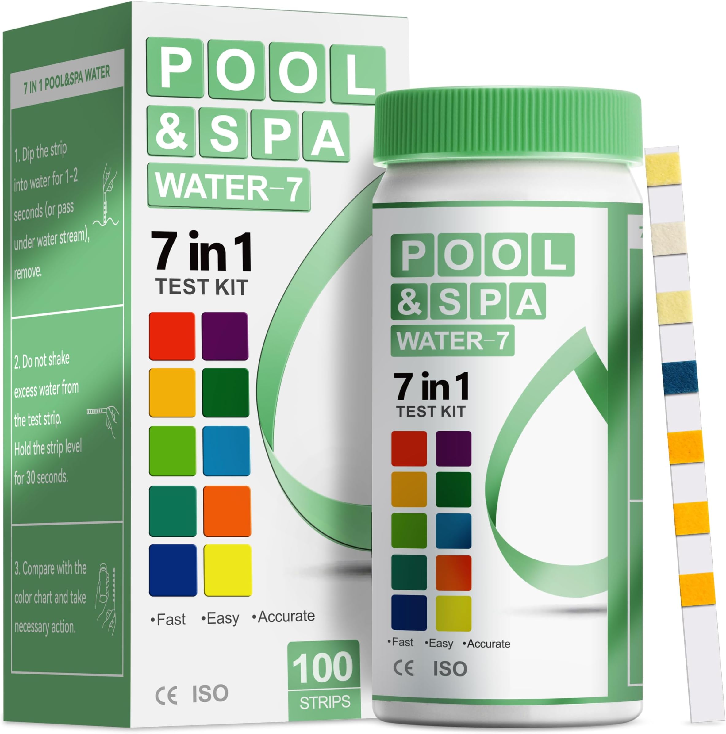 Amazon.com : WaterWarden 7-Way Pool Testing Strips - Pool, Hot Tub and ...