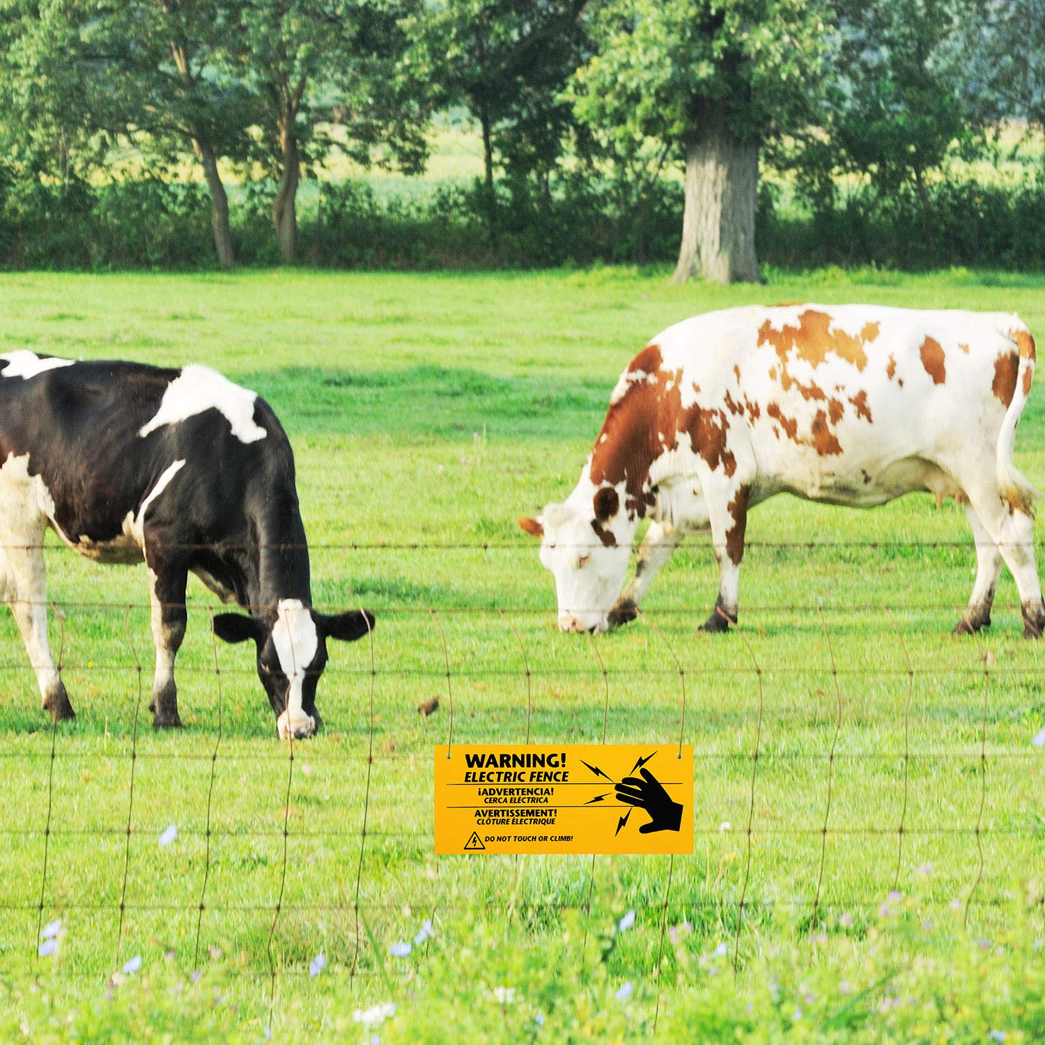 Snapklik.com : 16 Pieces Electric Fence Warning Signs 10 X 4 Inch ...