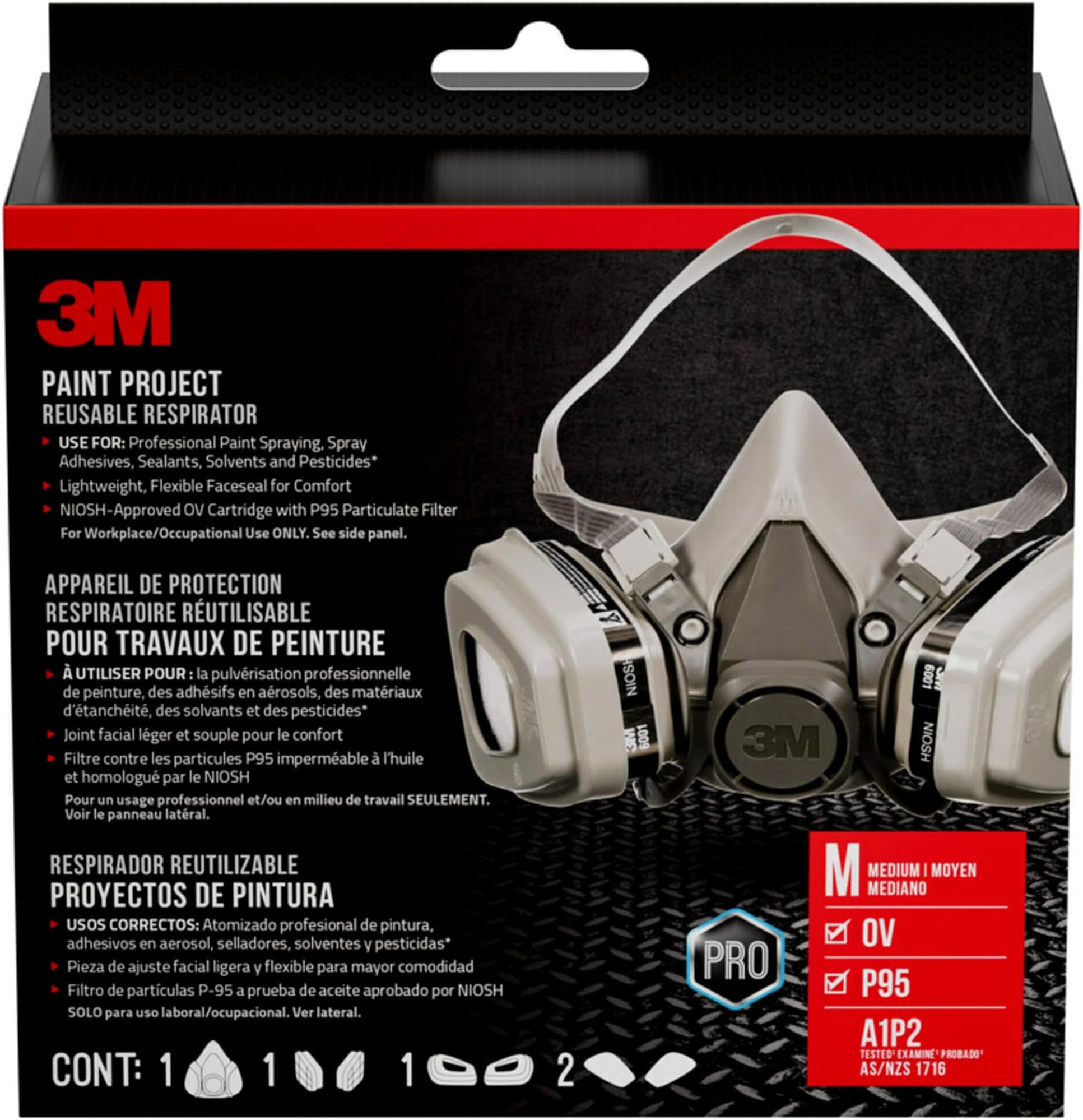 Amazon.com: 3M Professional Half Mask Organic Vapor, P95 Respirator ...