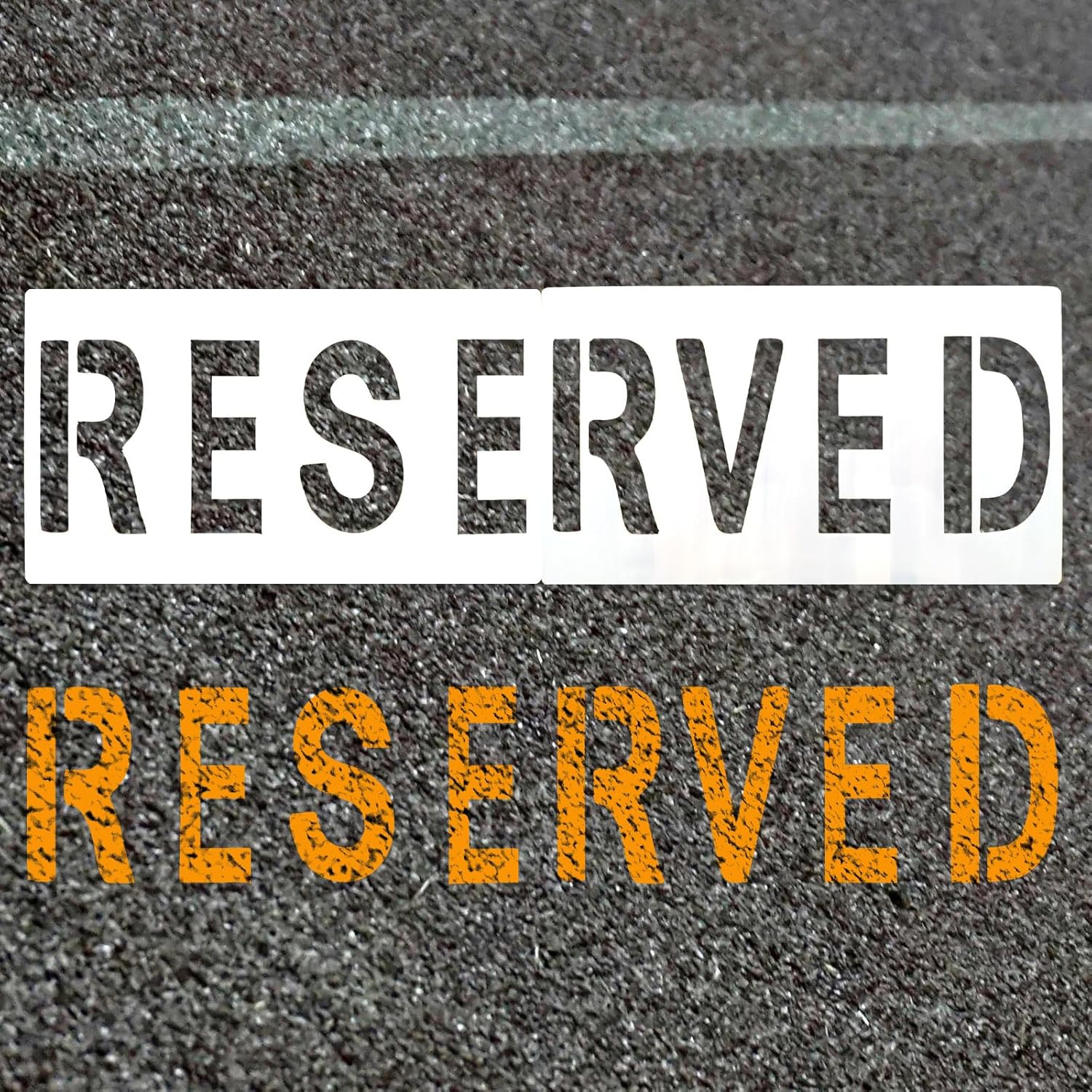 Amazon.com : Parking Sign Stencil Template, 28x8 Inch Large Reserved ...