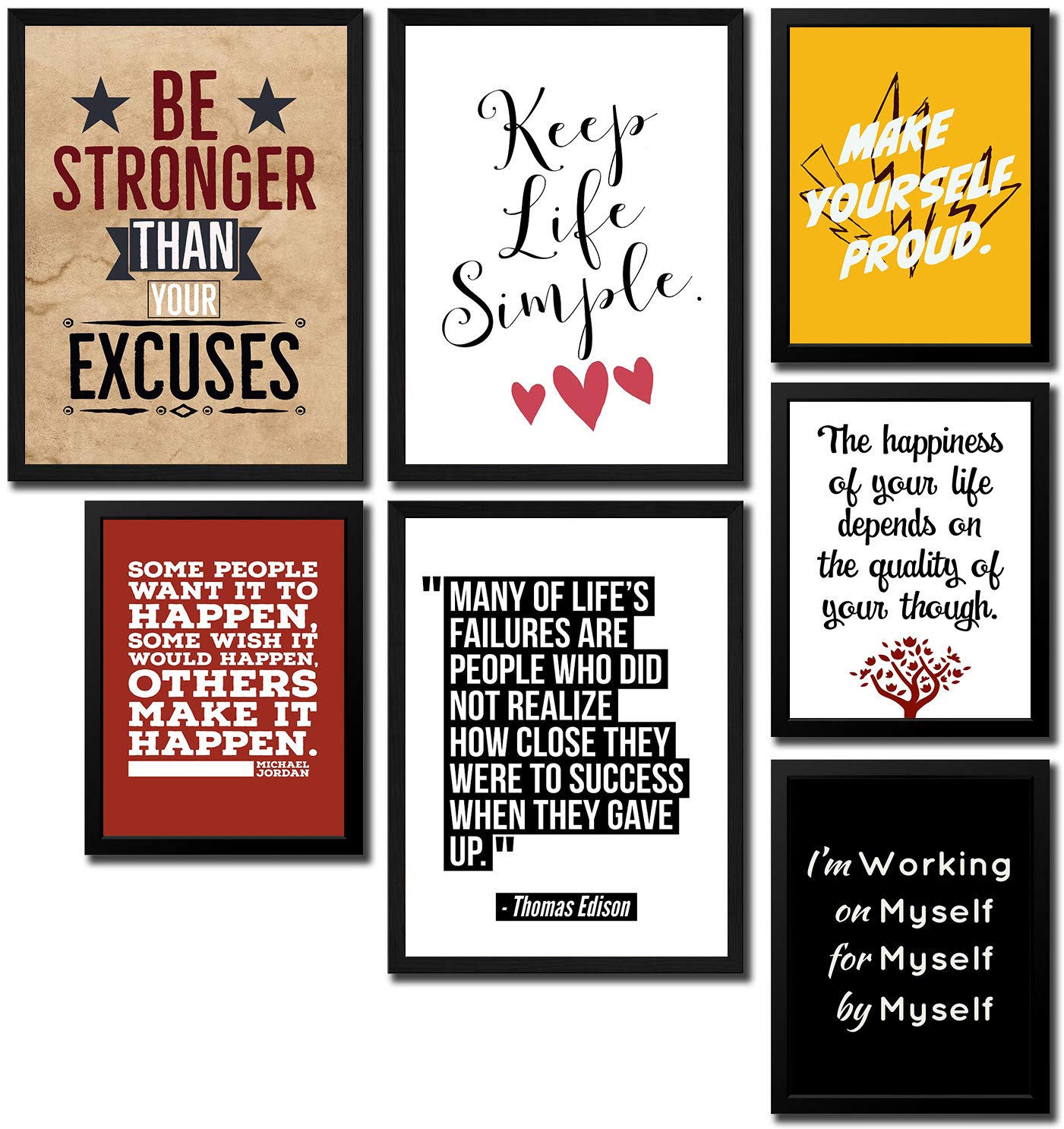 Buy INTERIO CRAFTS Synthetic Wood Inspirational Motivational Framed ...