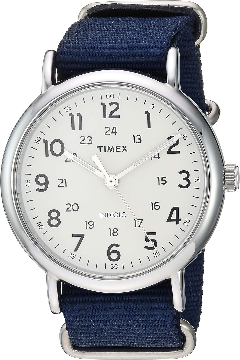 Amazon.com: Timex Men's TW2T29200 Weekender 40mm Blue/Cream Nylon Slip ...