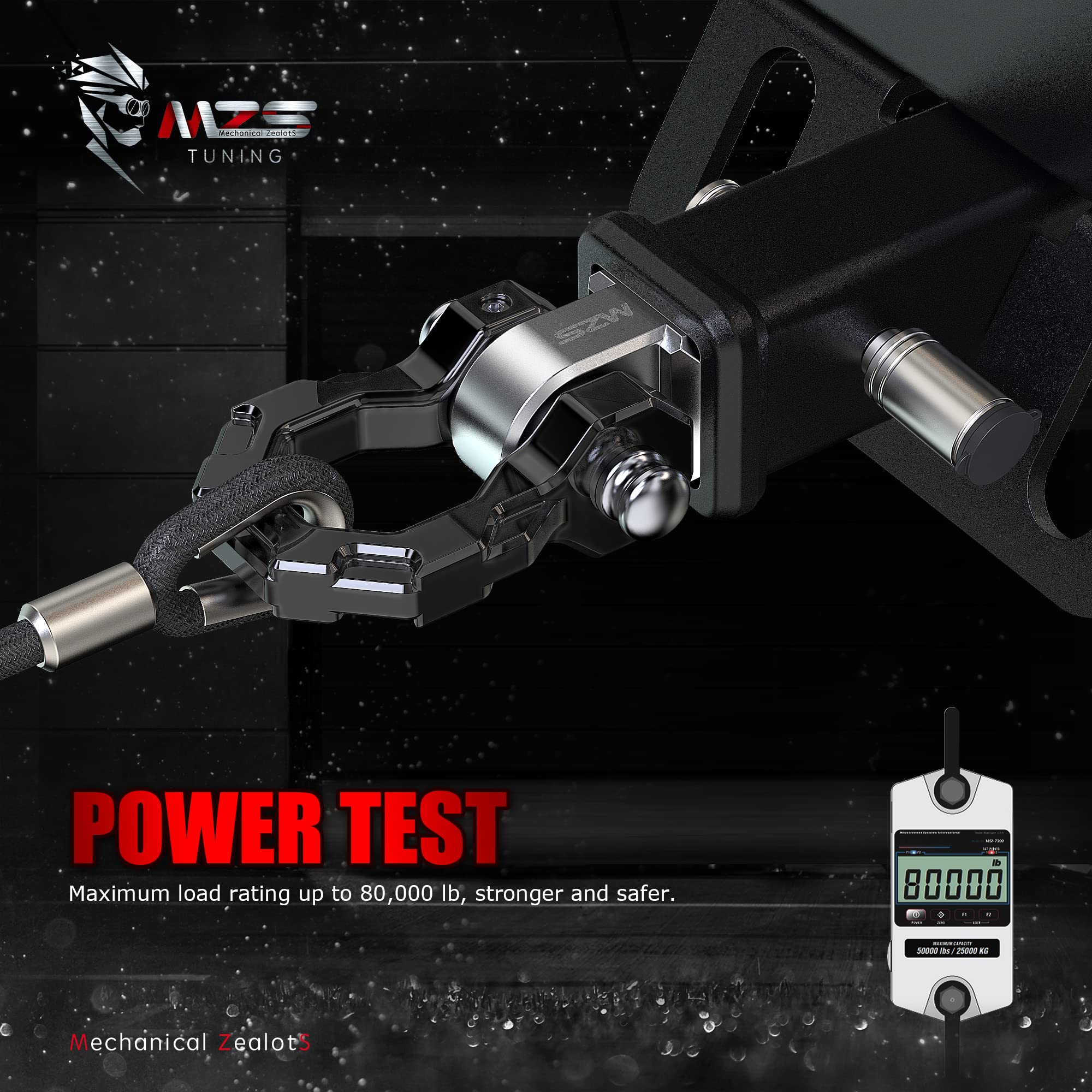 Snapklik.com : MZS Shackle Hitch Receiver, 2" X 2" Towing Mount 25,000 ...