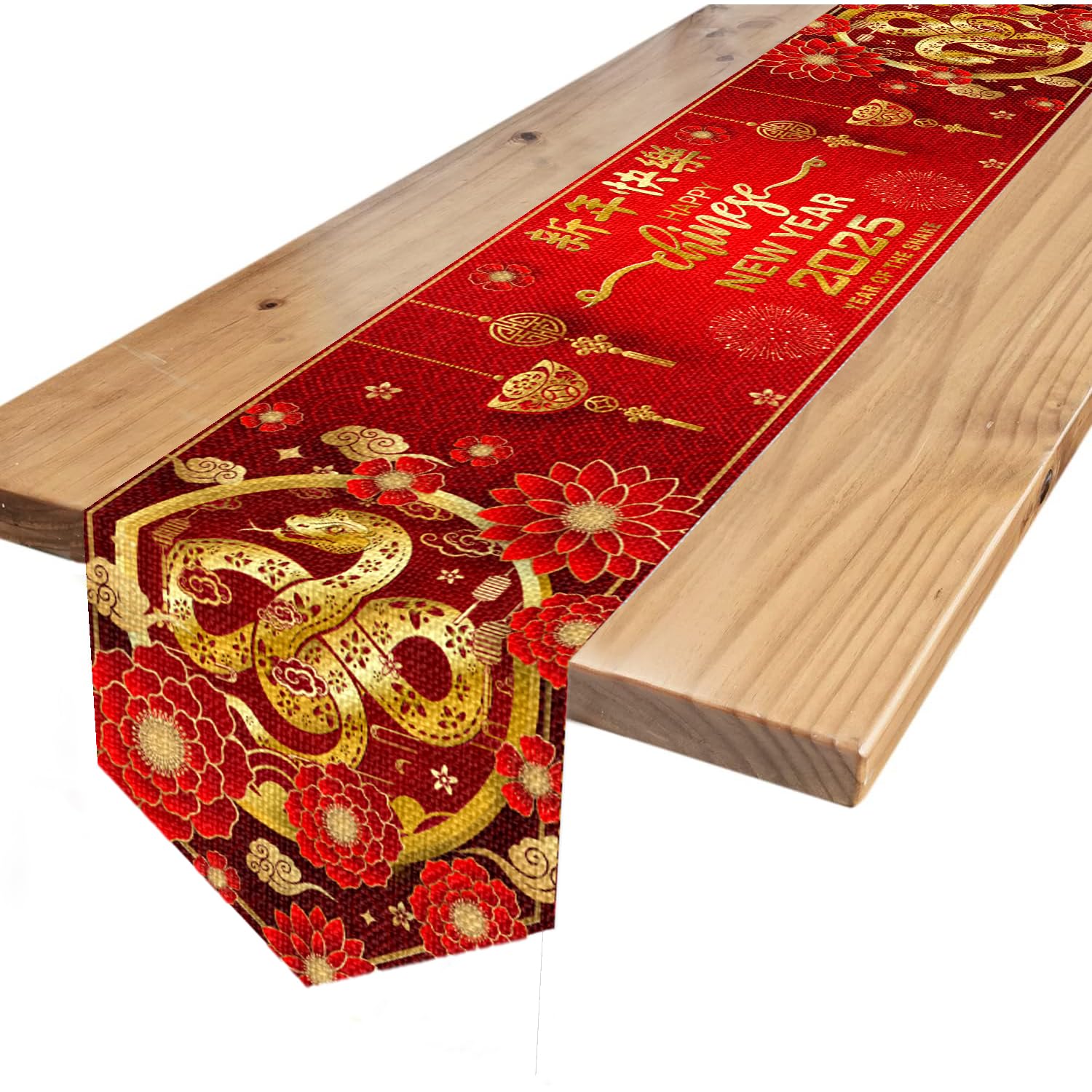 Amazon.com: Year of The Snake Table Runner, Chinese New Year ...