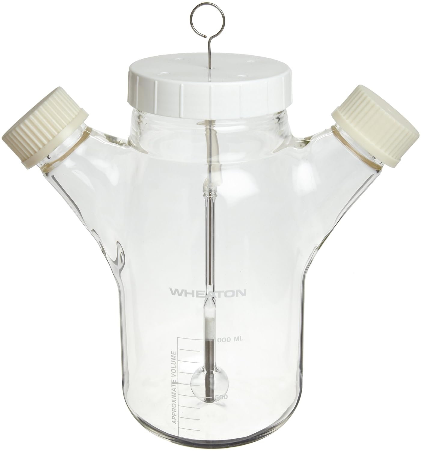 Wheaton 356834 Glass 1000mL MagnaFlex Microcarrier Spinner Flask, with ...
