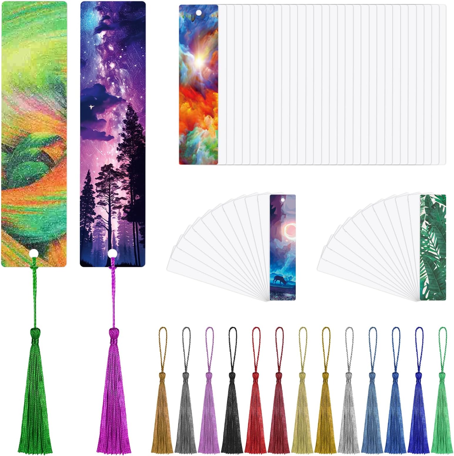 Amazon.com: LlifetimeU Acrylic Bookmark Blanks - 30pcs Bookmarks with ...